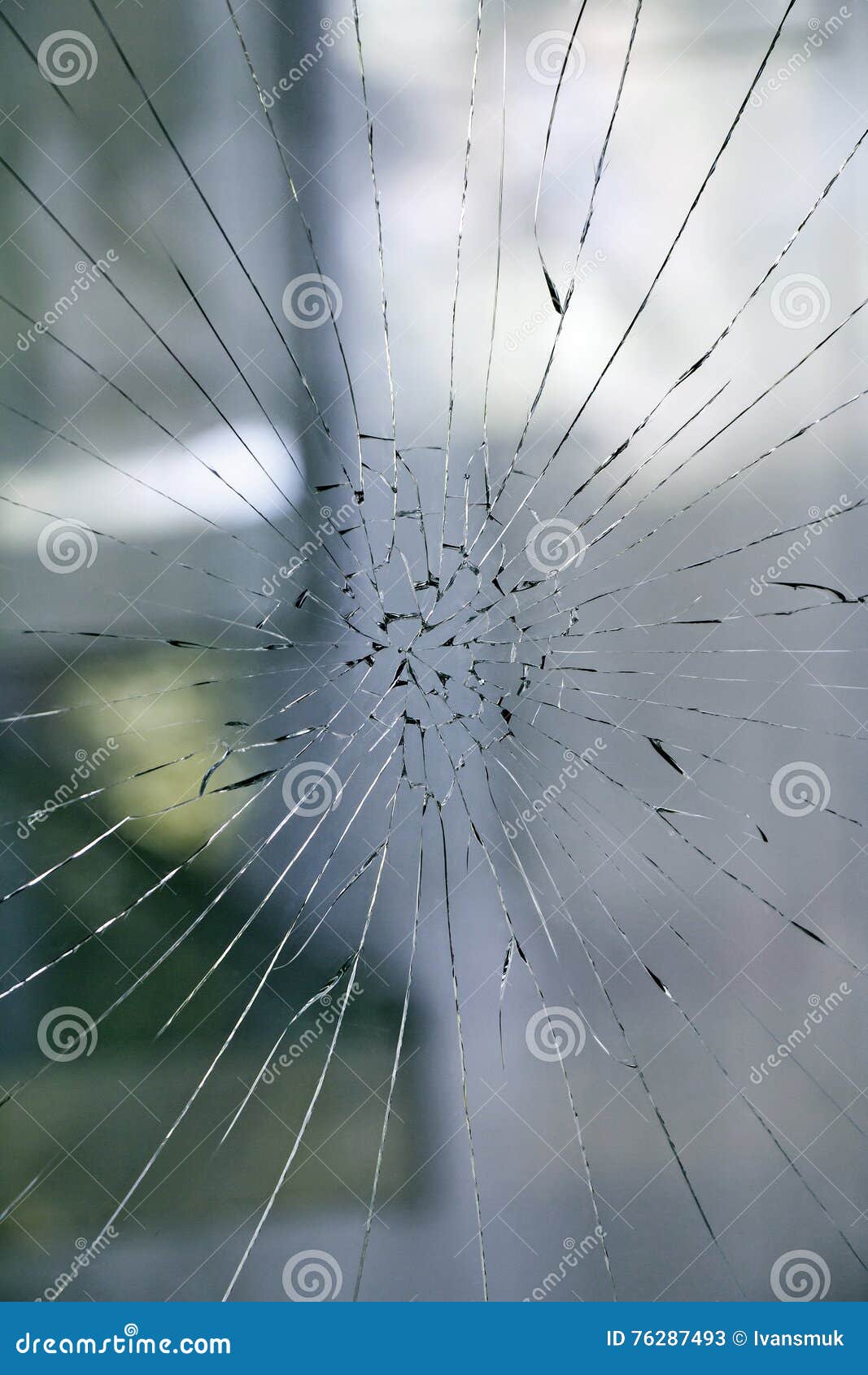 Broken glass on the window stock image. Image of destruction - 76287493
