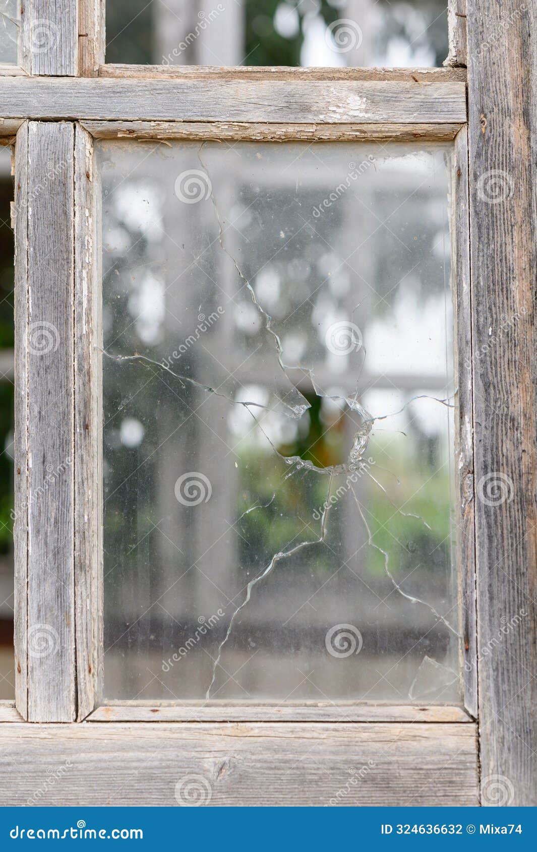 Broken Glass Window Outside Stock Photo - Image of broken, crime: 324636632