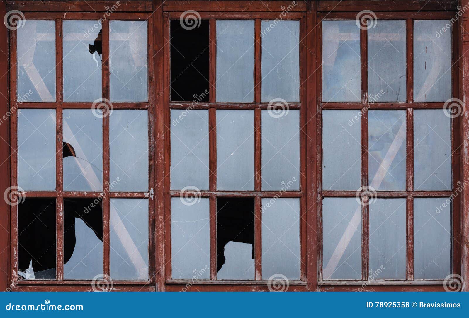 Broken Glass Window Ruins Background Stock Photo - Image of danger ...