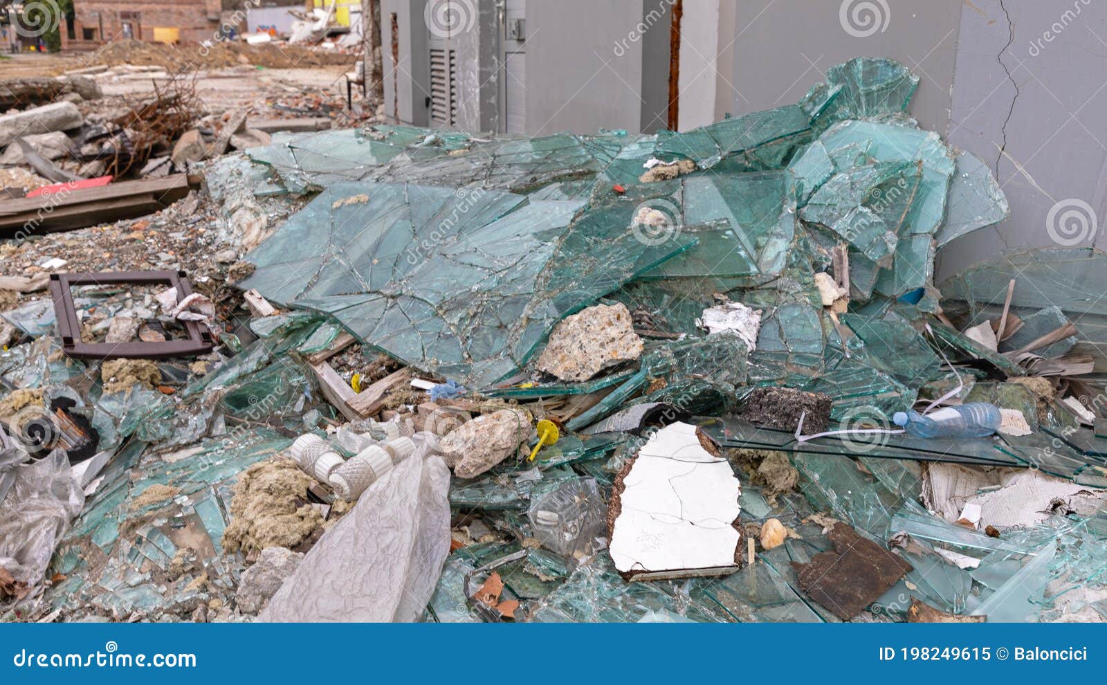 Broken Glass Windows stock image. Image of glass, demolish - 198249615