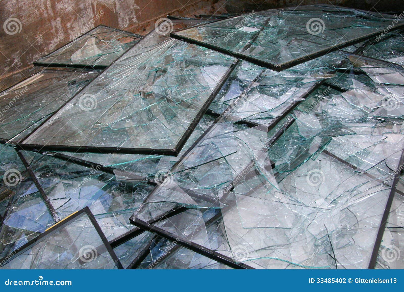 Broken glass stock photo. Image of glass, frame, container - 33485402