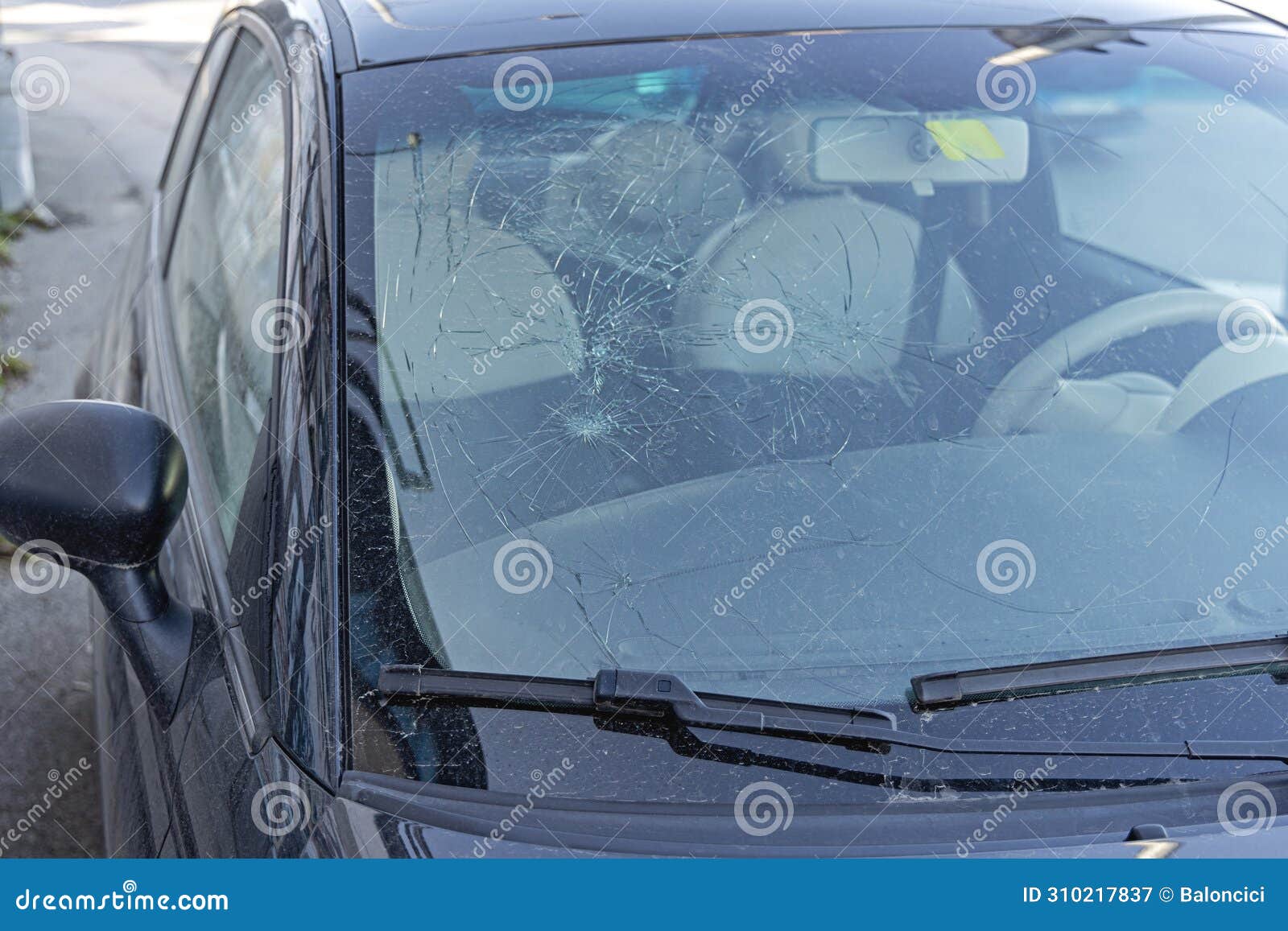 Broken Glass Windscreen stock image. Image of windshield - 310217837
