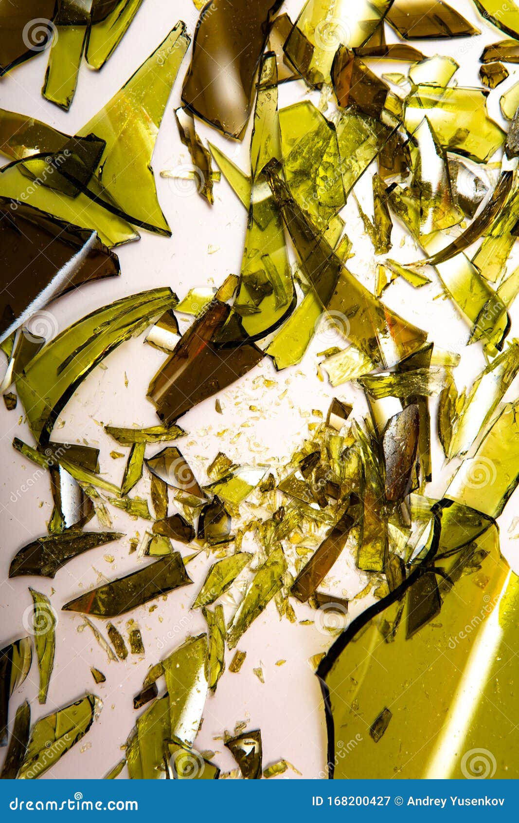 Broken Glass Wine Bottles on a White Background Stock Image - Image of ...