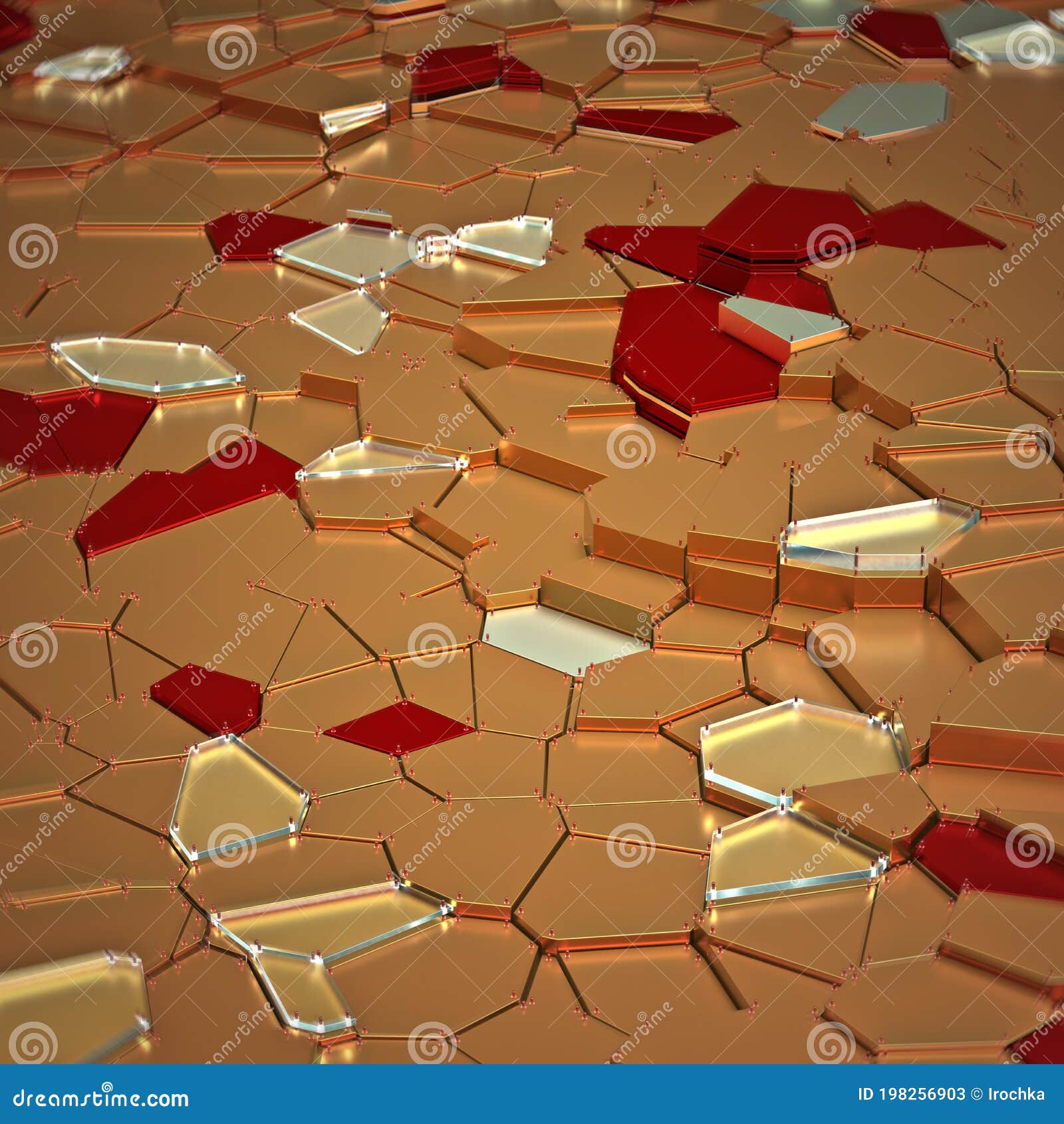 Broken Golden Glass with Sharp Pieces Over Background Stock ...