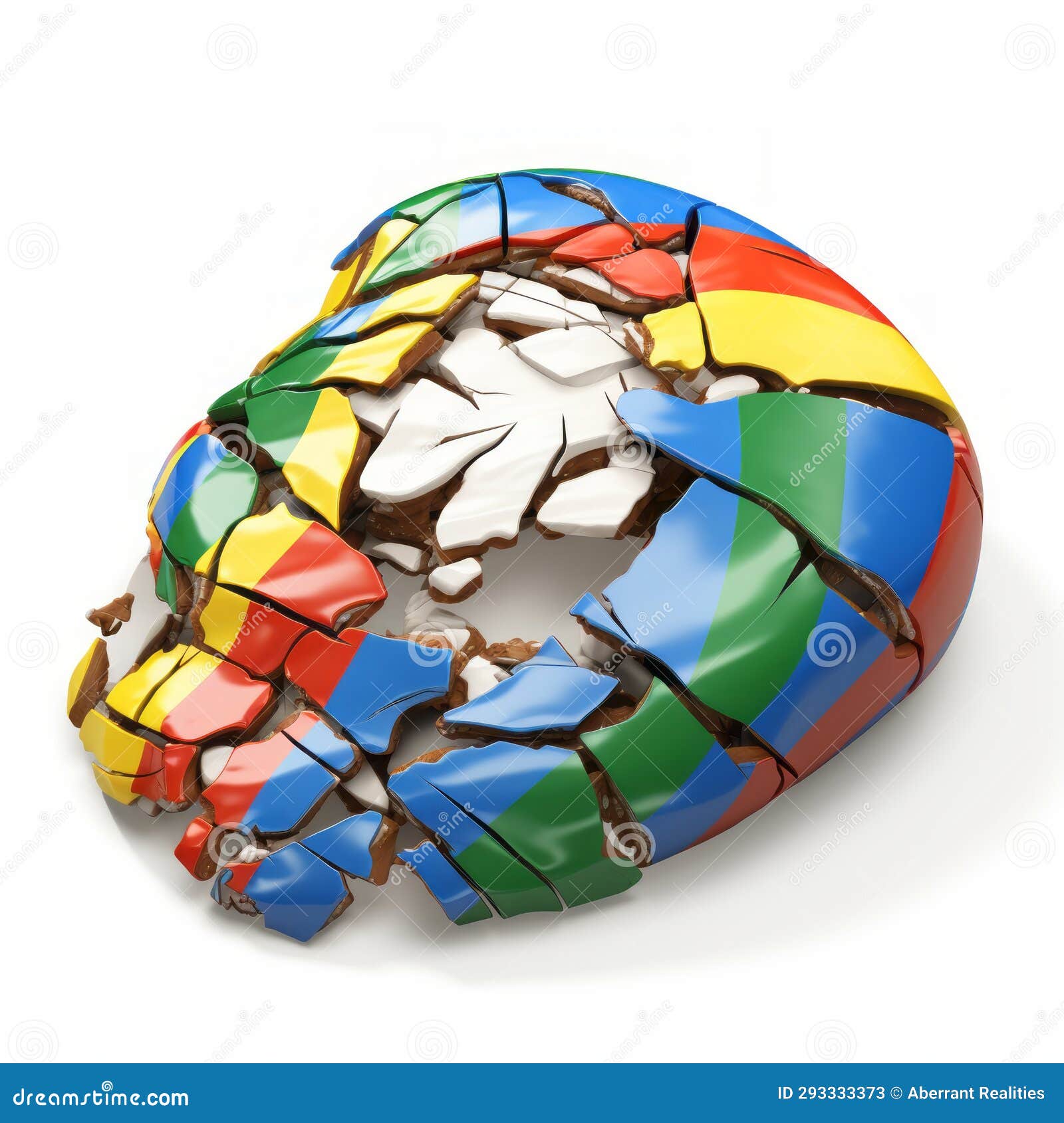 A Broken Google Logo with the Colors of the American Flag on it Stock ...