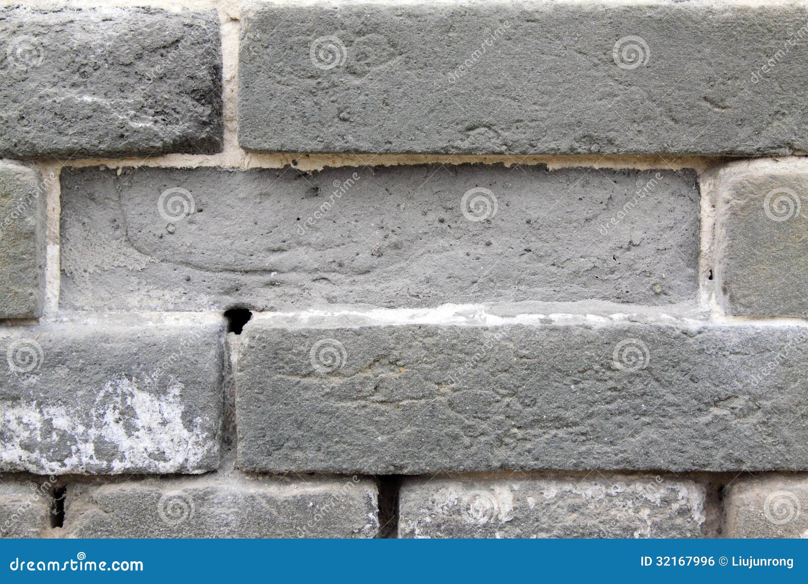 Broken Gray Brick Wall in Rural Stock Photo - Image of slit, abrasion ...