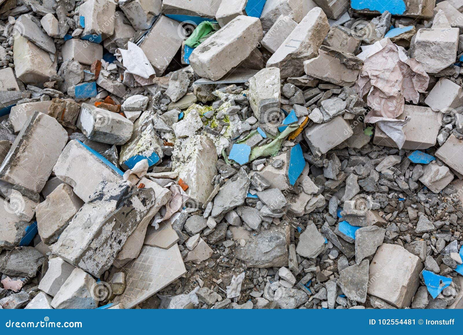 Broken gray bricks stock image. Image of destroy, rough - 102554481