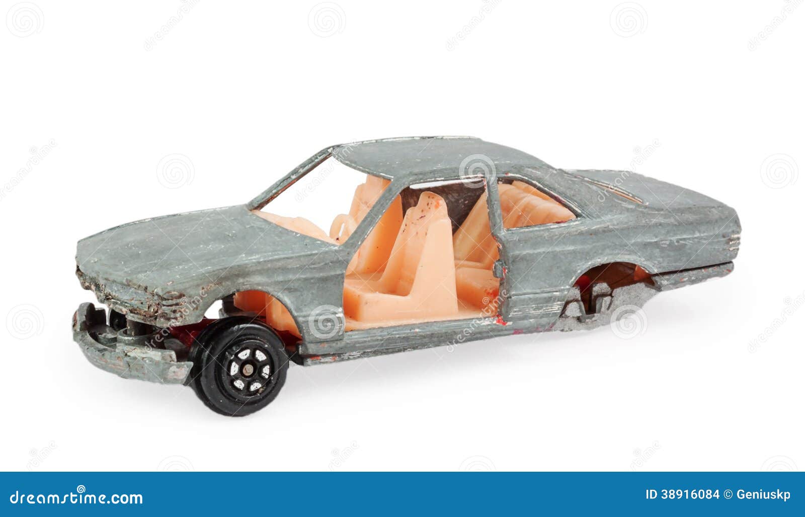 Broken Gray Children S Toy Car Model Stock Photo - Image of nostalgic ...