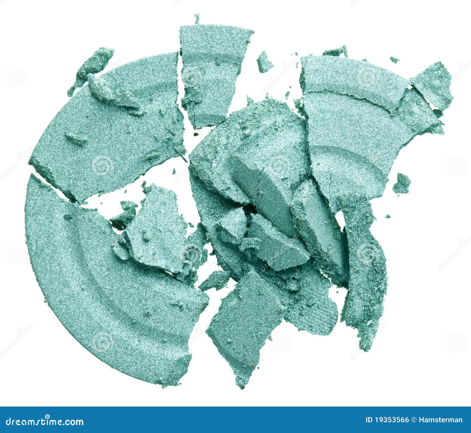 Broken green eye shadow stock photo. Image of macro, makeup - 19353566