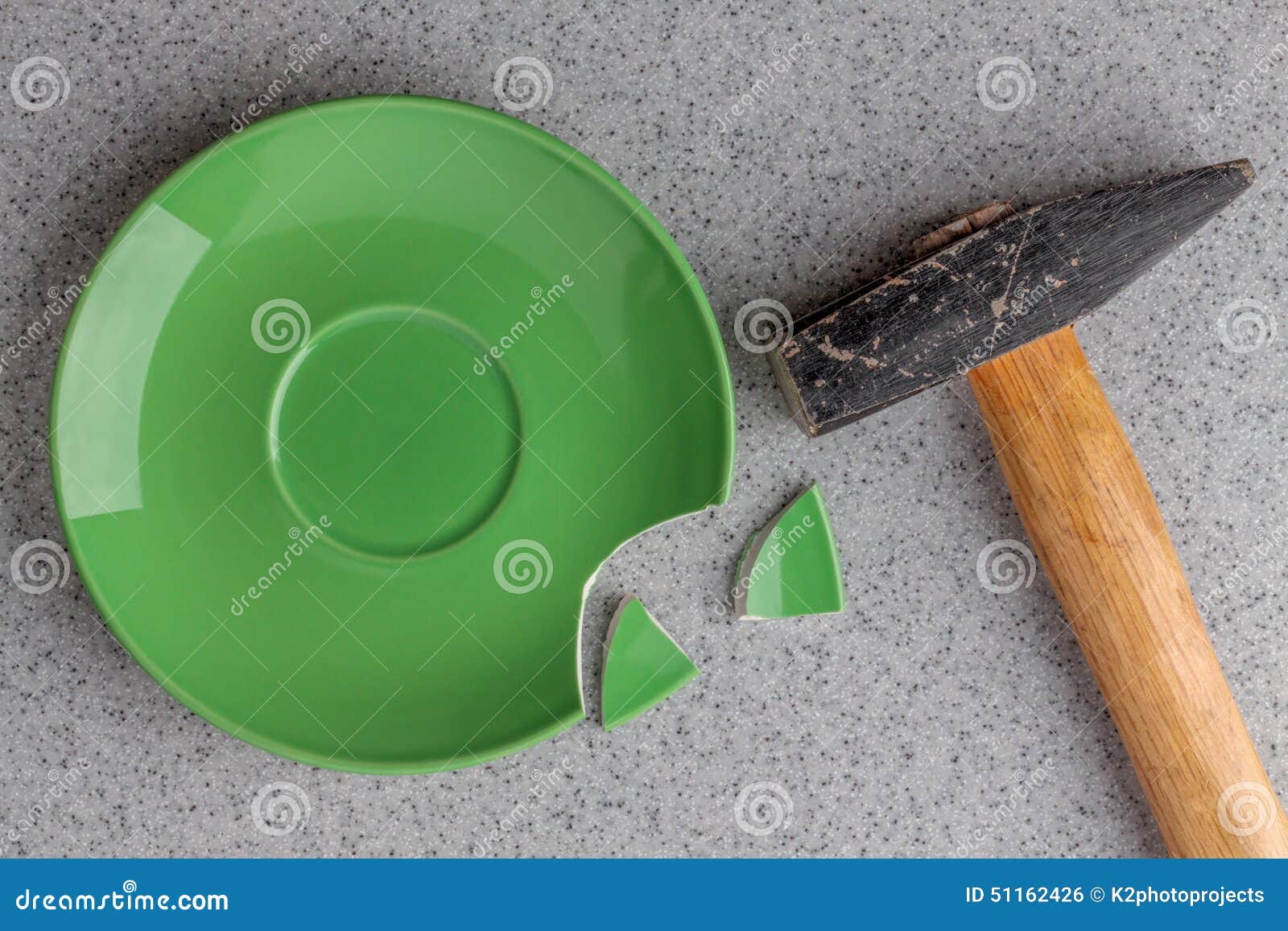Broken green plate stock photo. Image of grey, broken - 51162426
