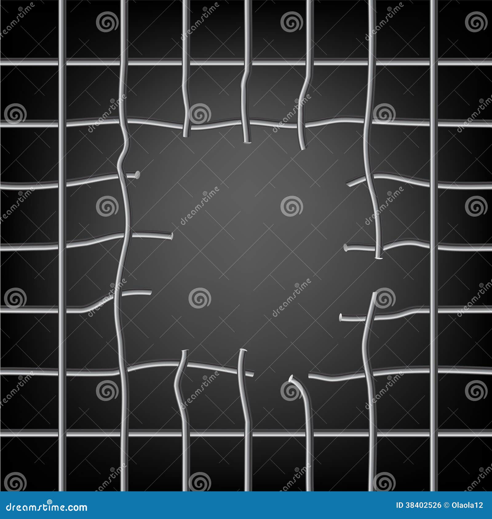 Broken grid stock illustration. Illustration of iron - 38402526