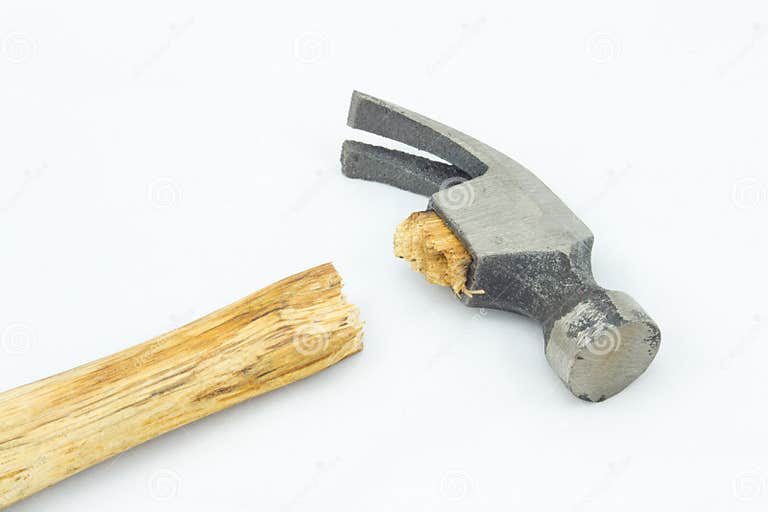 Broken Hammer stock image. Image of unit, inventor, carpentry - 21602077