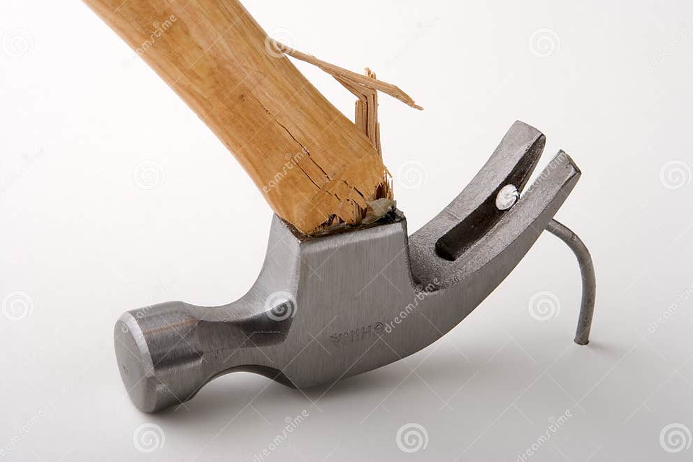 Broken hammer stock image. Image of downmarket, nail, discounted - 4142677
