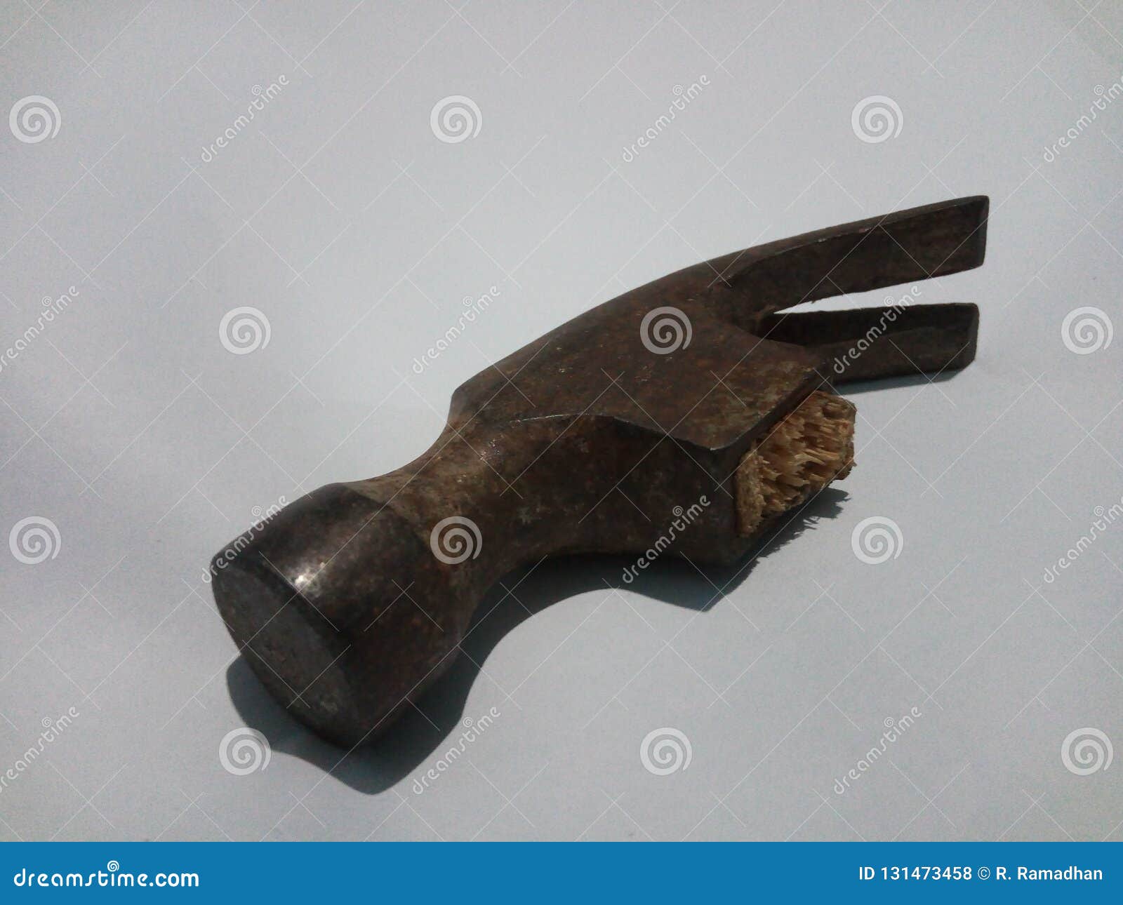 Broken hammer stock photo. Image of rusty, tool, iron - 131473458