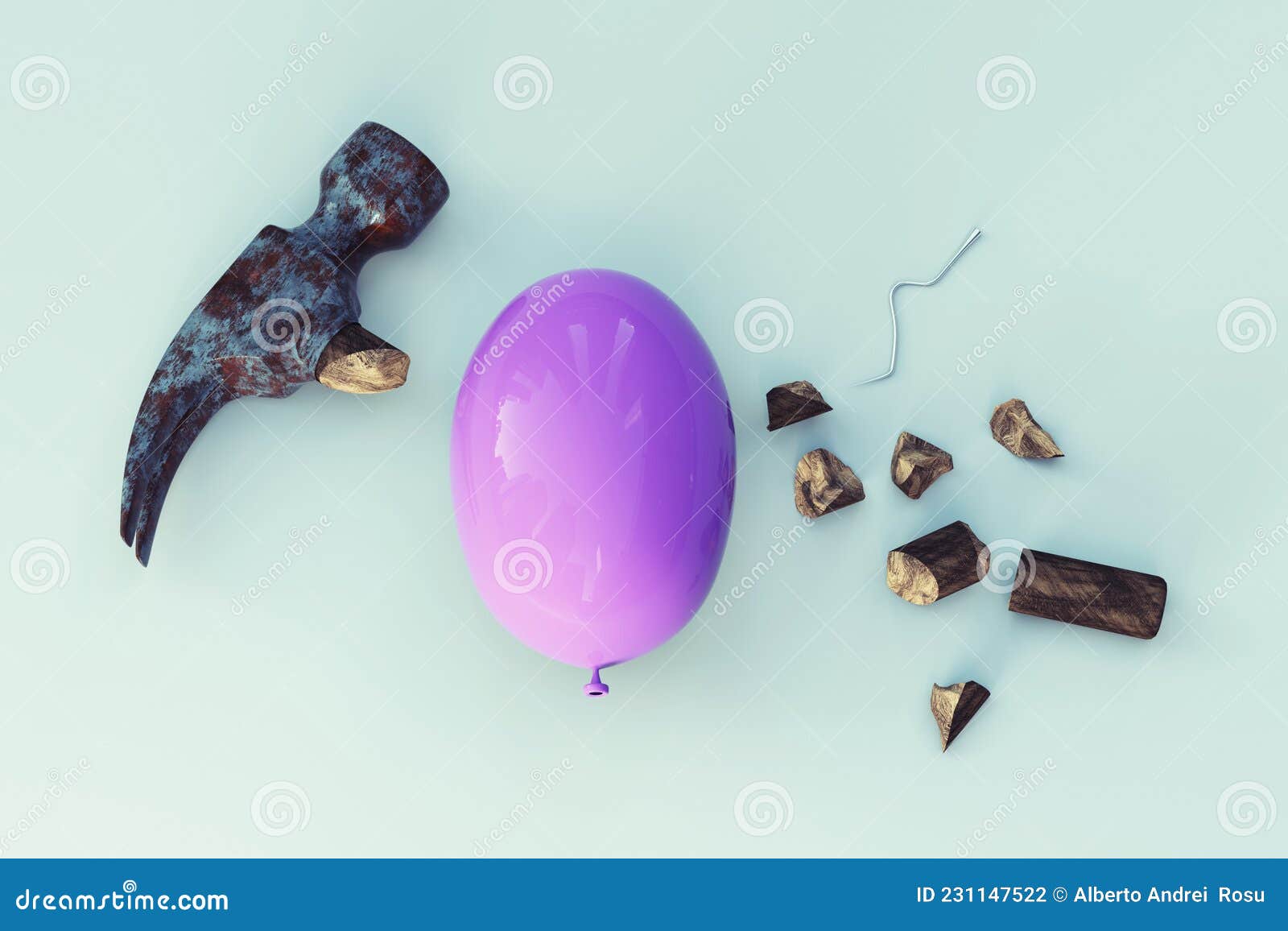 Broken hammer concept stock illustration. Illustration of innovation ...