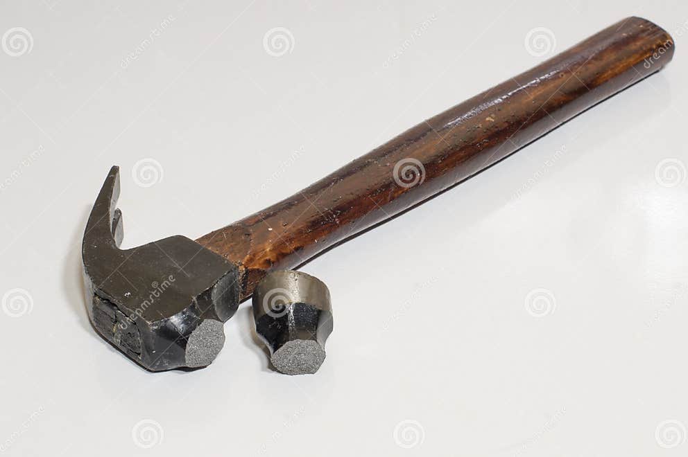 A broken hammer stock image. Image of hand, quality, metal - 91826679