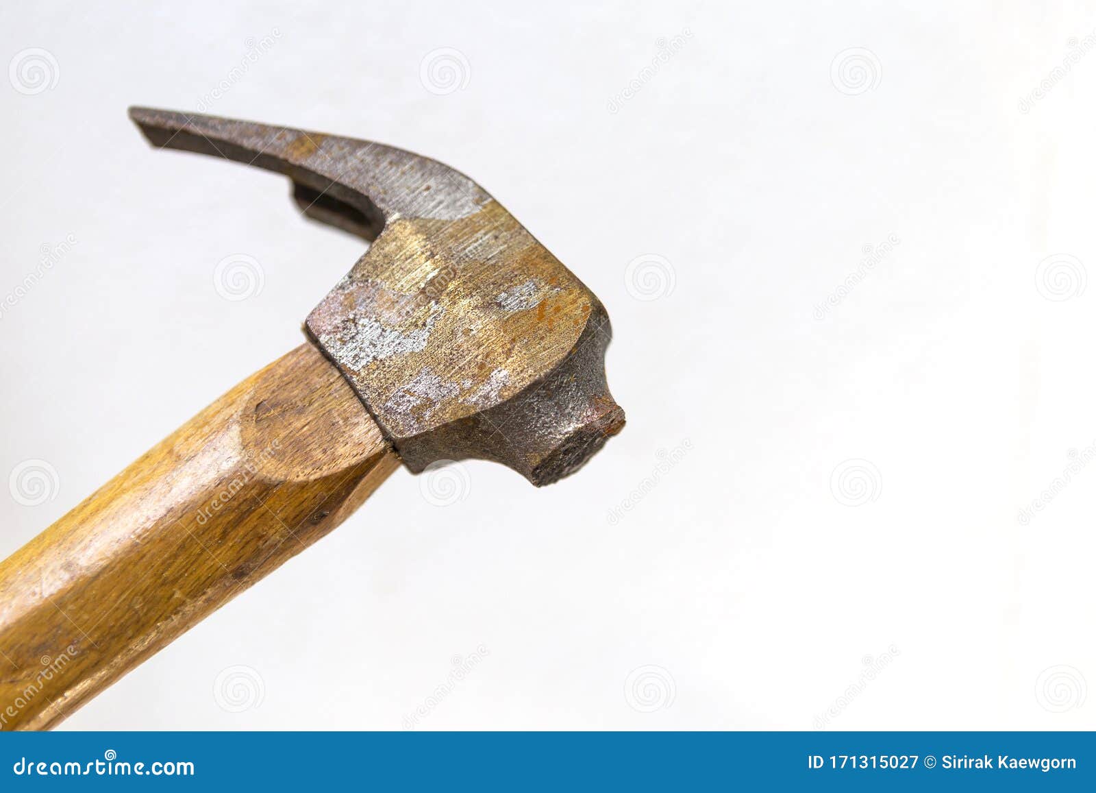 Broken Hammer on White Background Stock Image - Image of construction ...