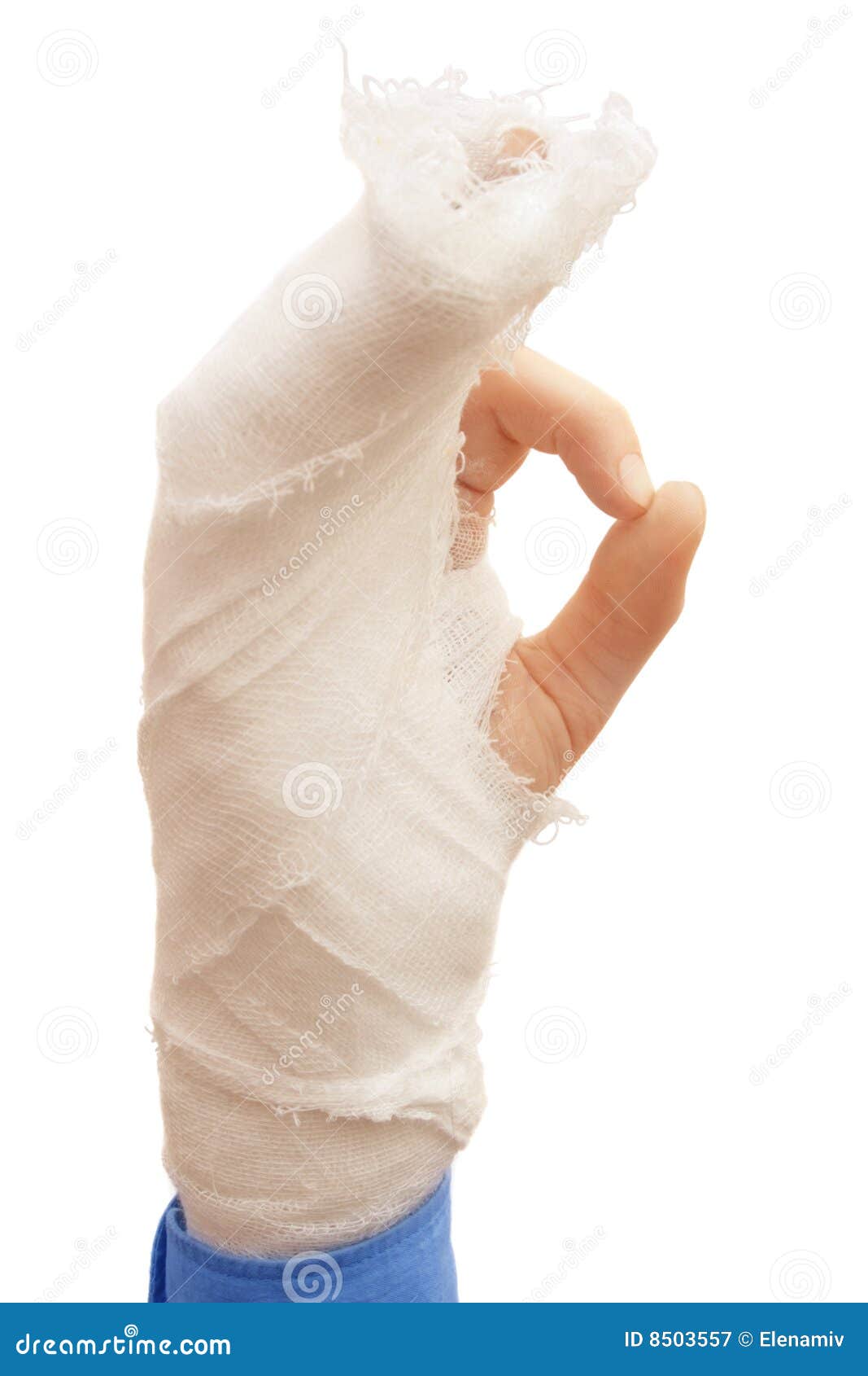 Broken Hand Making OK Sign. Stock Image - Image of elementary, clothing ...