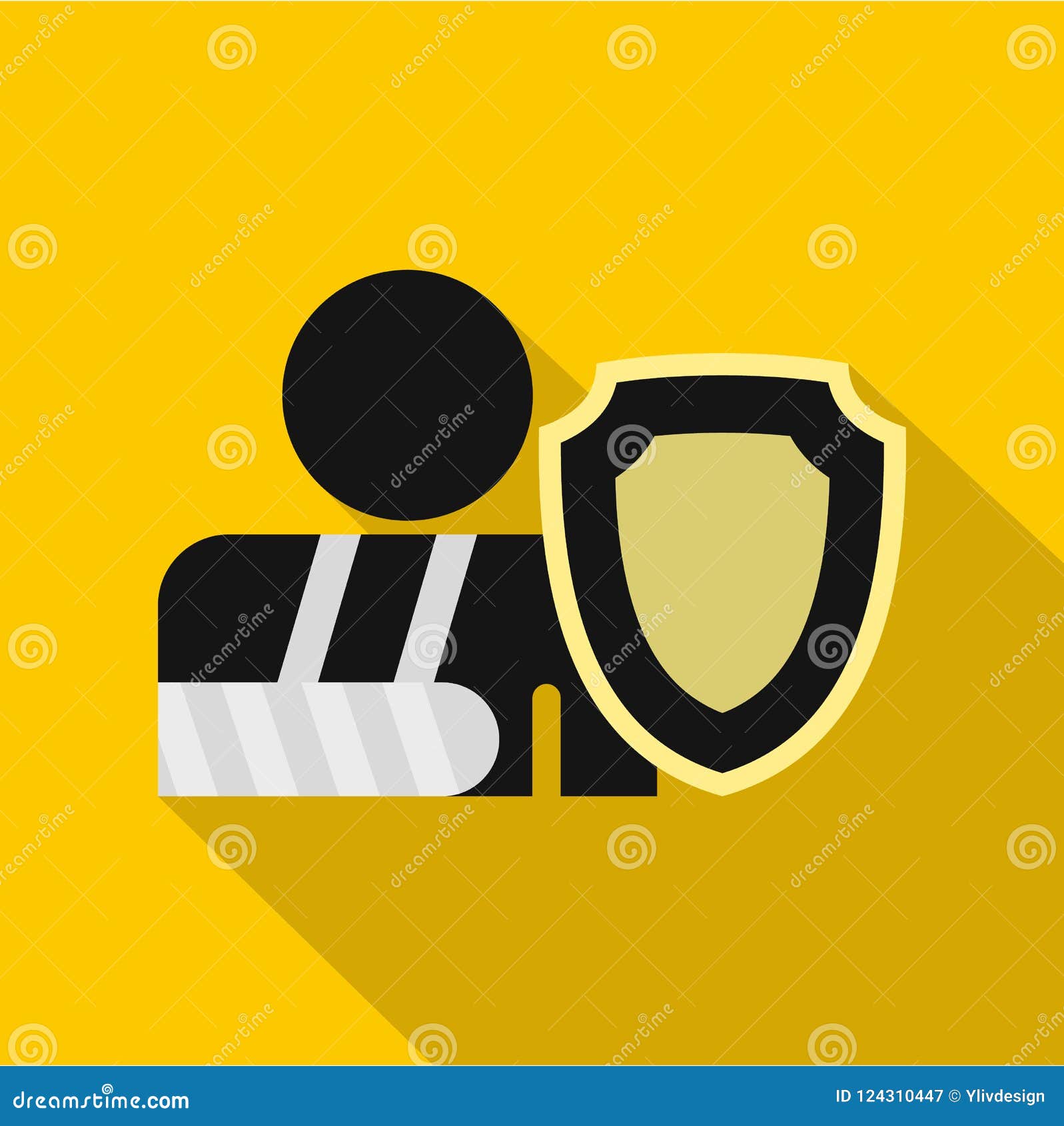 Man With Broken Arm Hand Gypsum Injured Stick Using Sticks Person ...