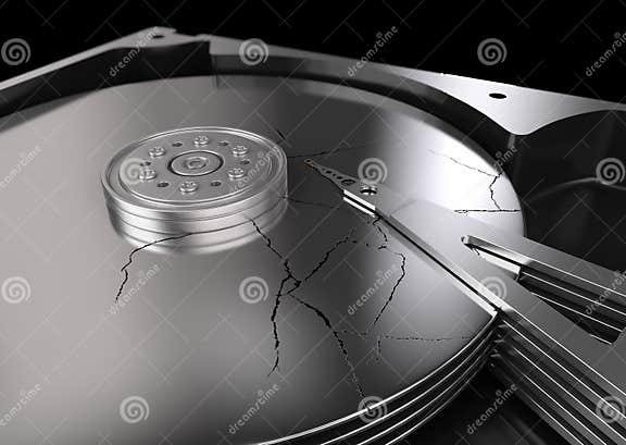 Broken Hard Disk stock image. Image of service, disc, infected - 477401