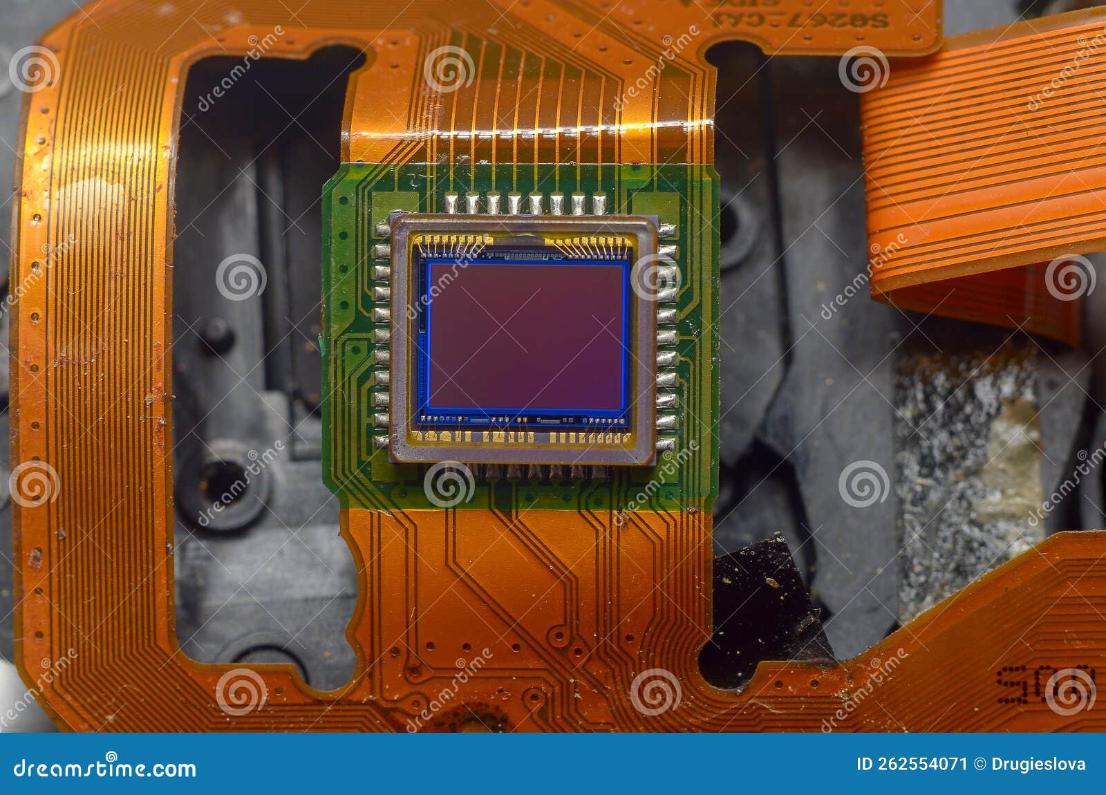 Broken Hard Drive Inside Electronics Closeup Stock Image - Image of ...