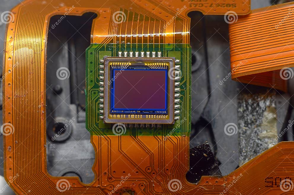 Broken Hard Drive Inside Electronics Closeup Stock Image - Image of ...