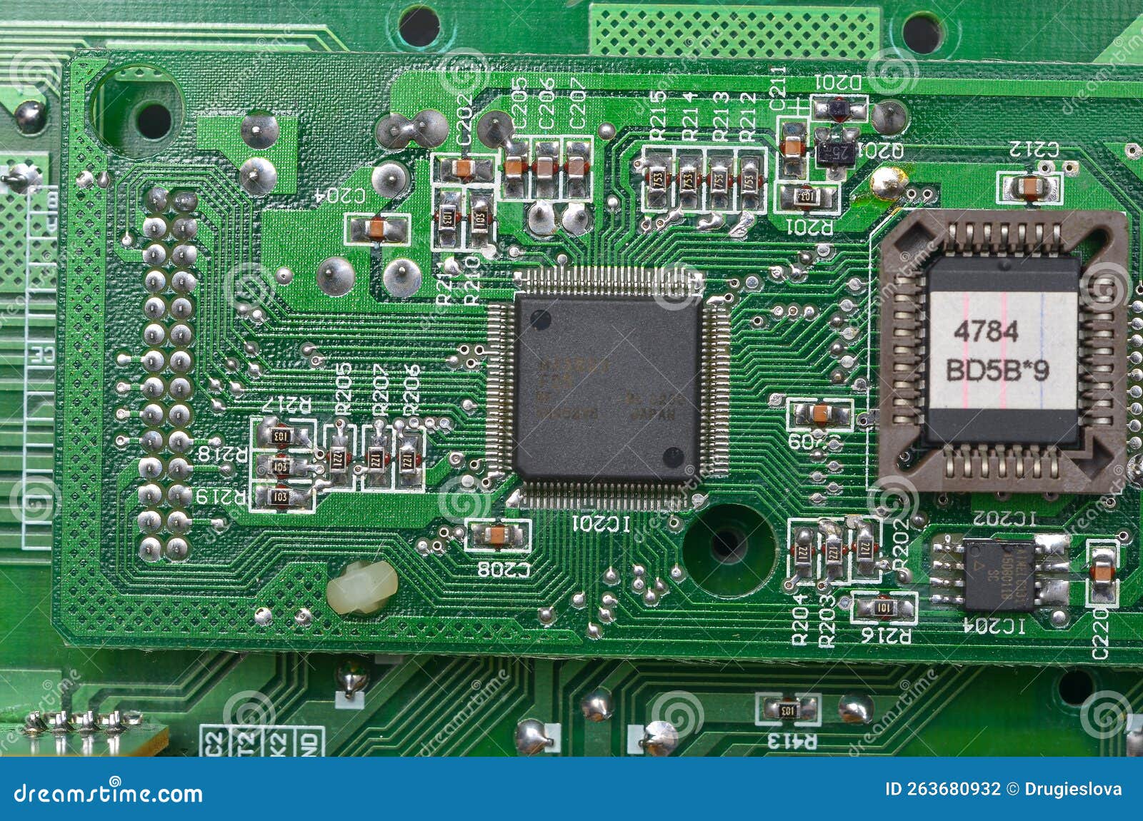 Broken Hard Drive Inside Electronics Closeup Stock Photo - Image of ...