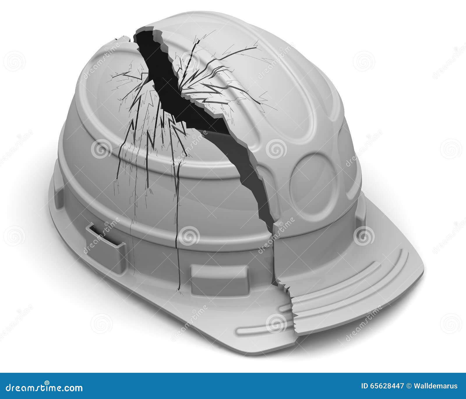 Broken hard hat stock illustration. Illustration of background - 65628447