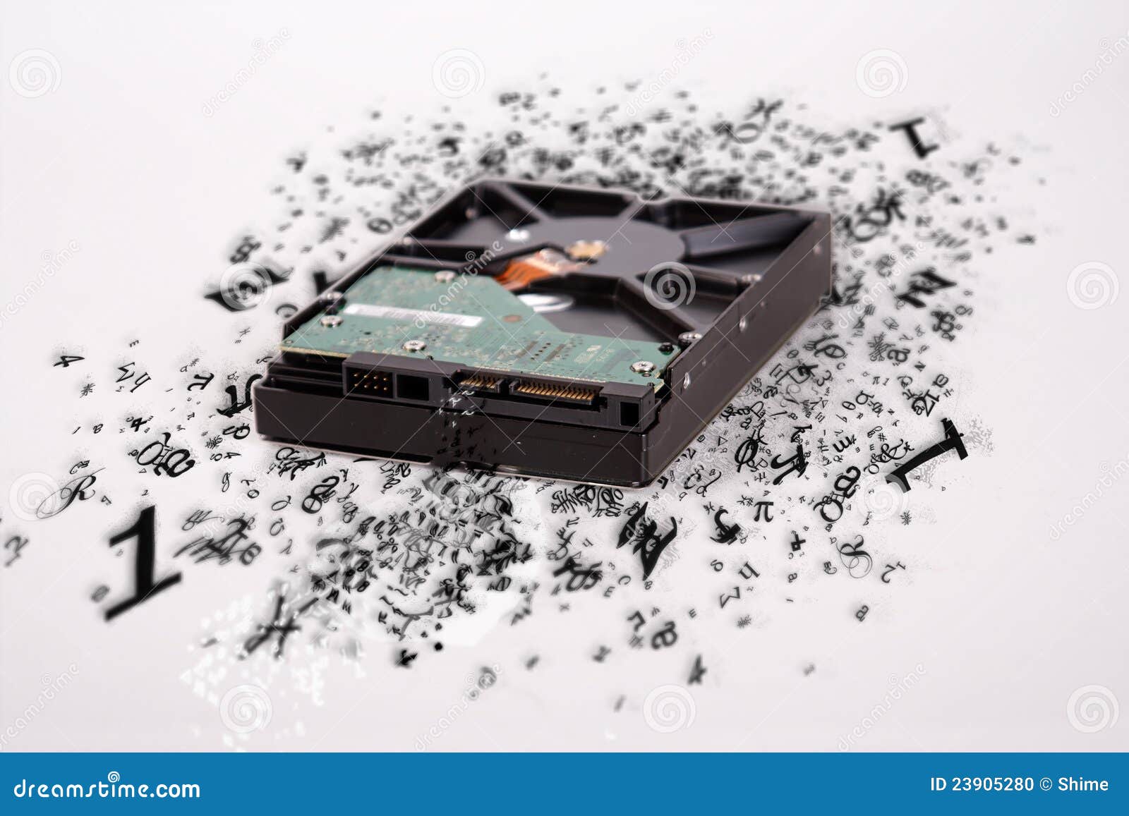 Broken HDD stock photo. Image of backup, information - 23905280