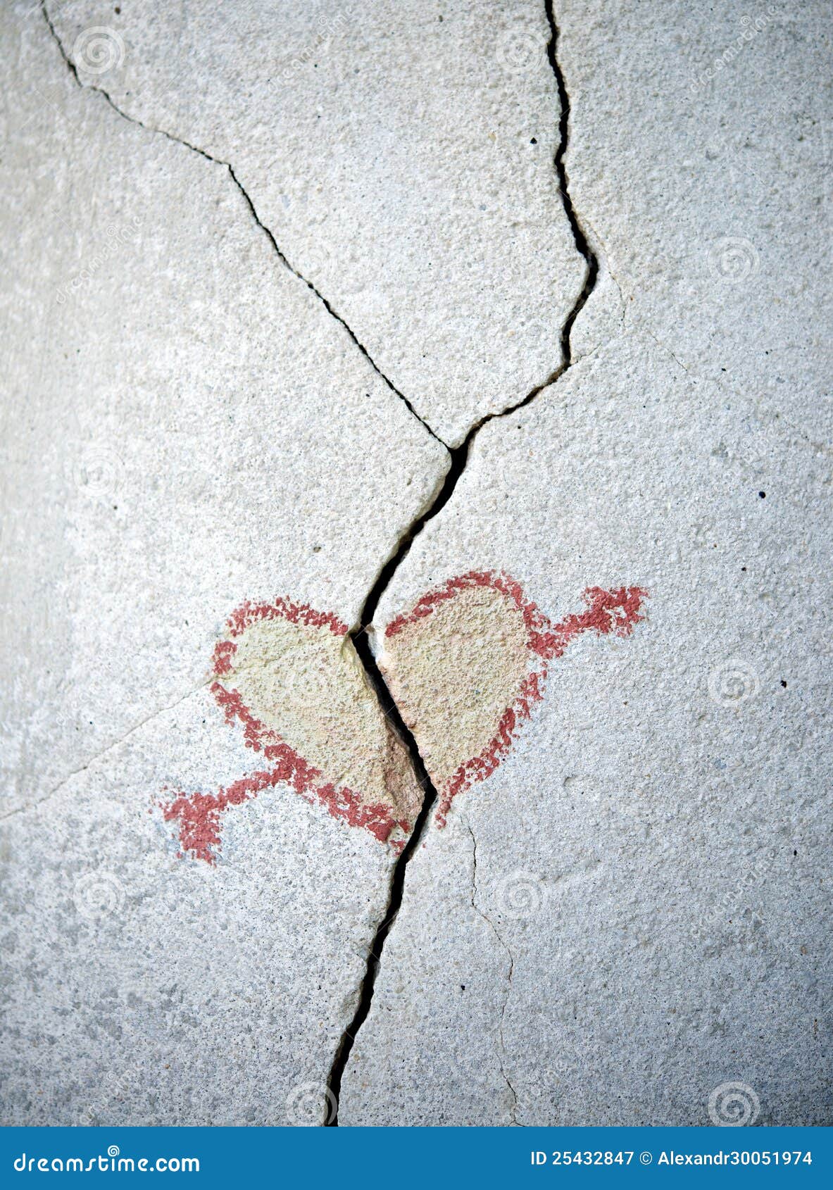 Broken Heart stock image. Image of crack, stone, gray - 25432847