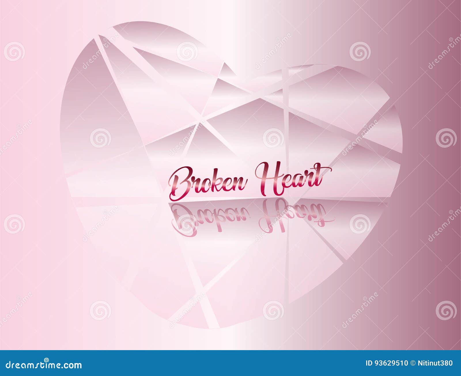 Broken Heart Art and Word for Abstract Background Stock Vector ...