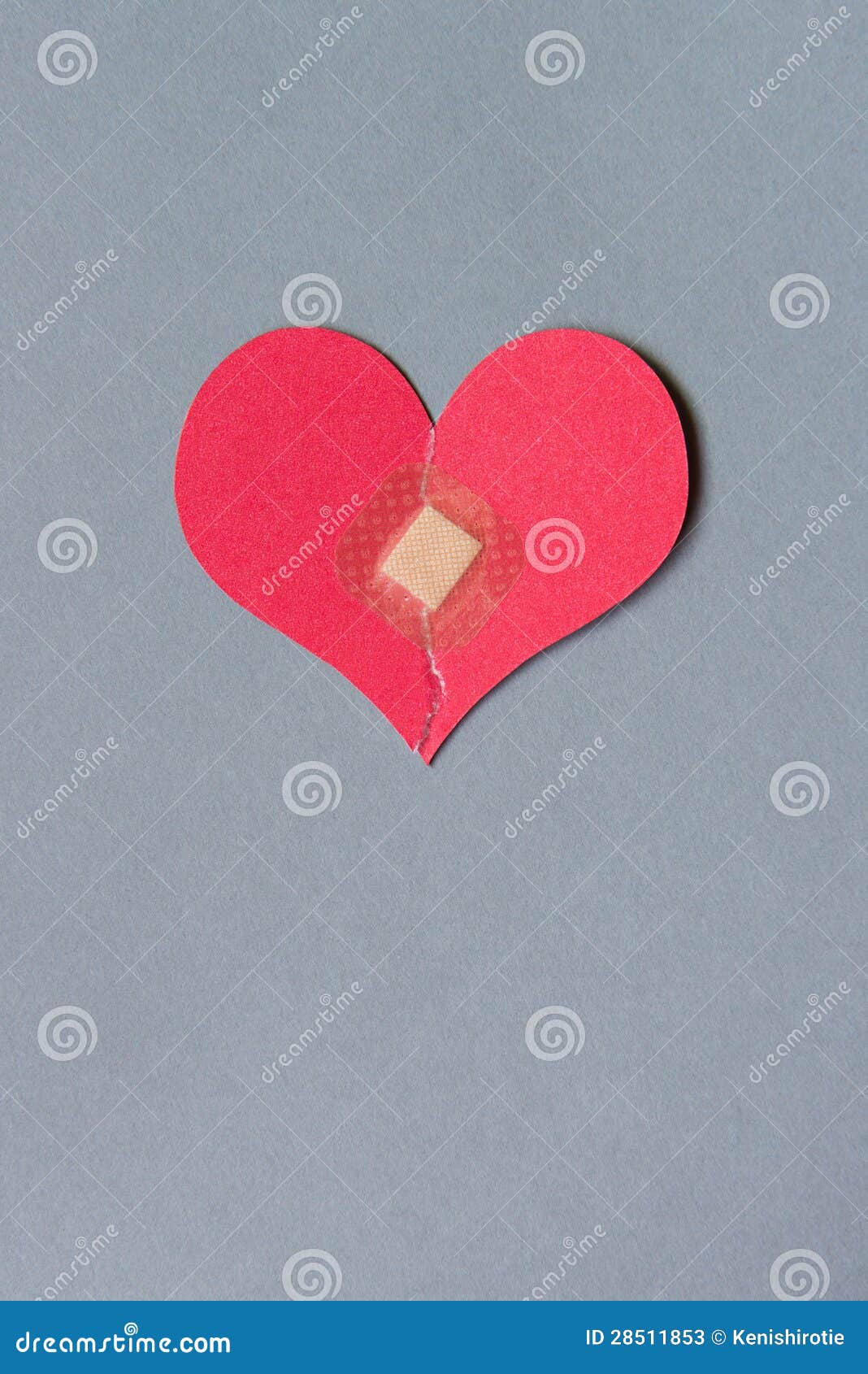 Broken heart with bandage stock image. Image of concept - 28511853