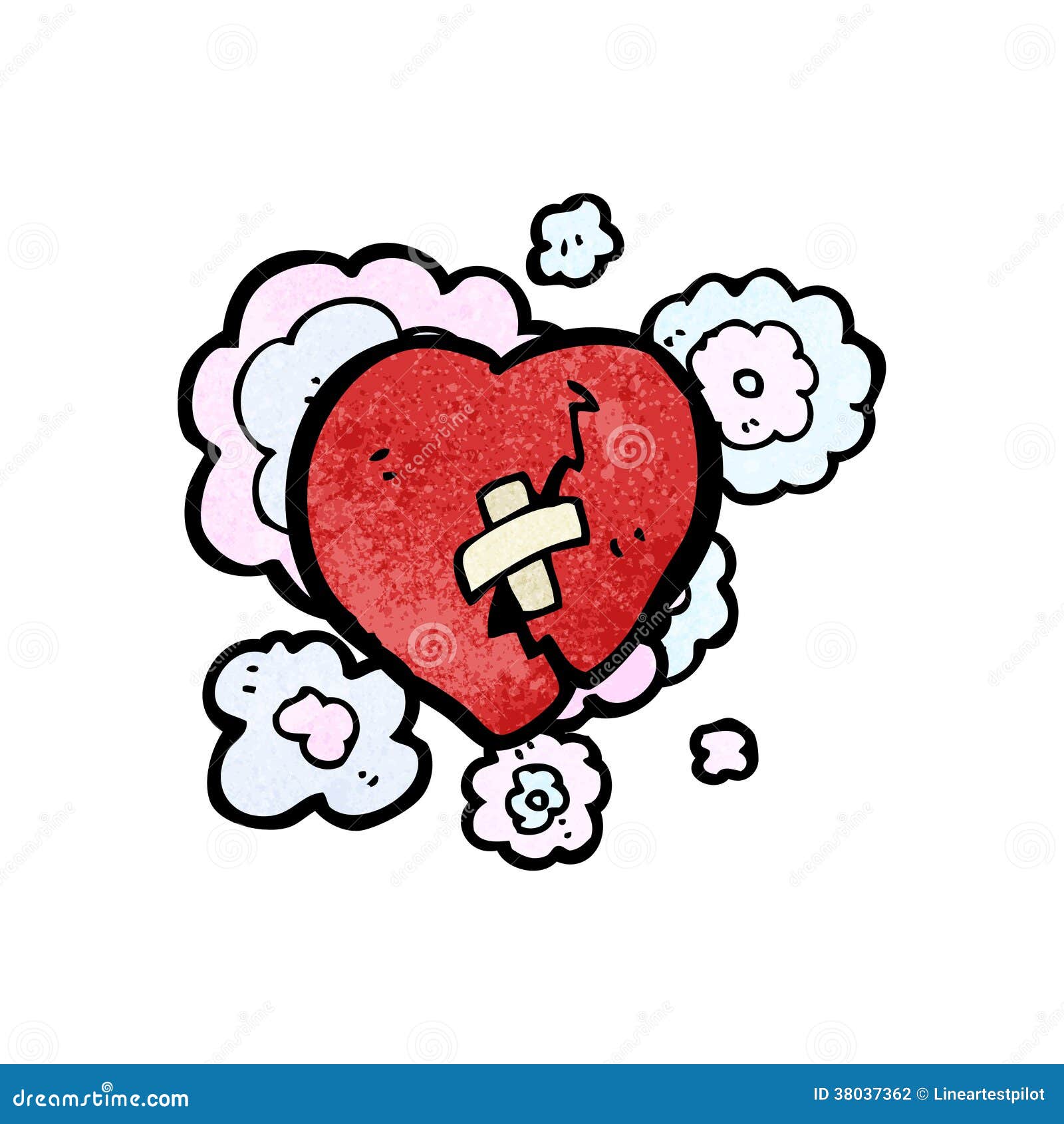 Broken heart cartoon stock vector. Illustration of cute - 38037362