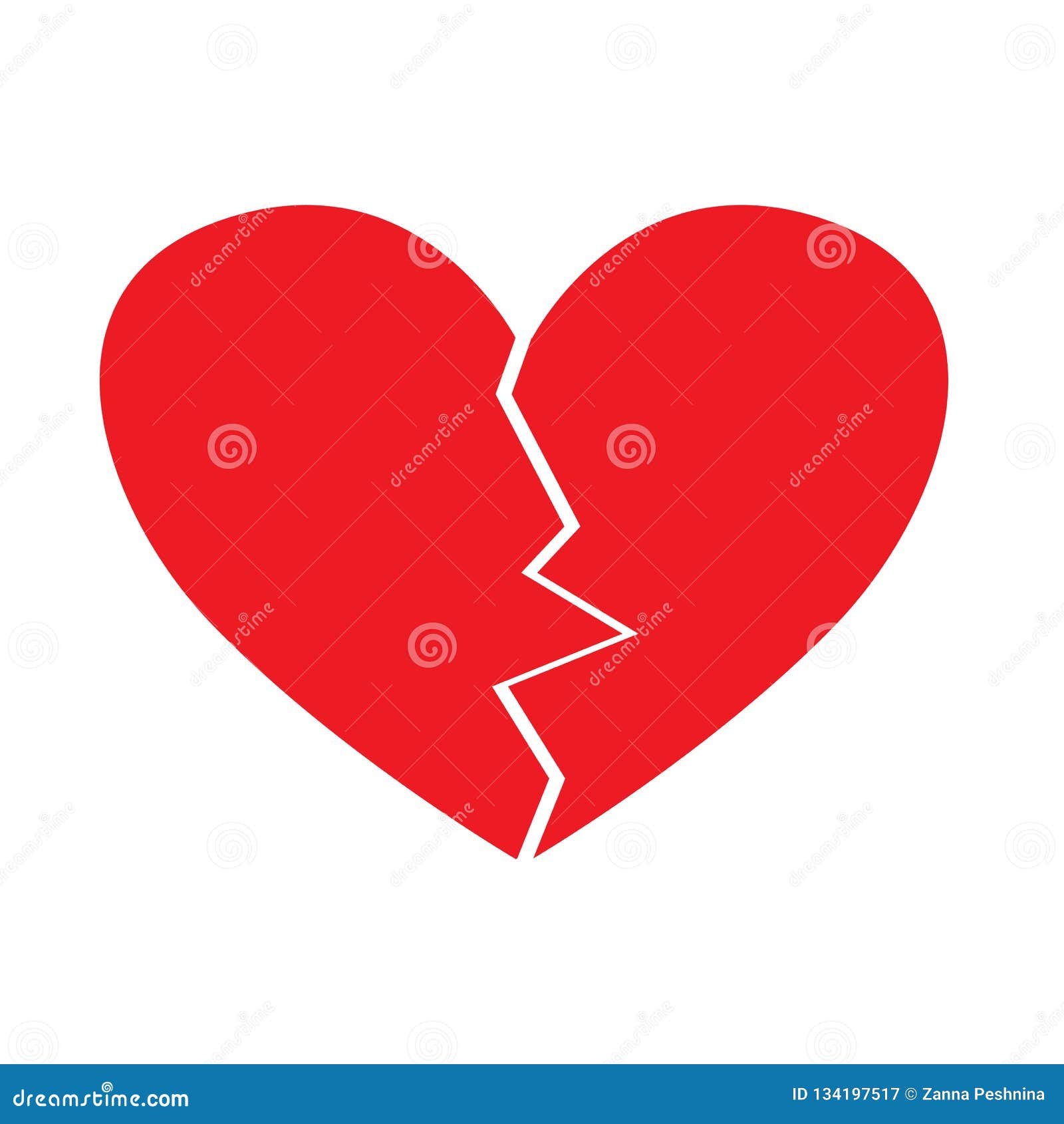 Broken Heart. Design Elements for Valentines Day Stock Illustration ...