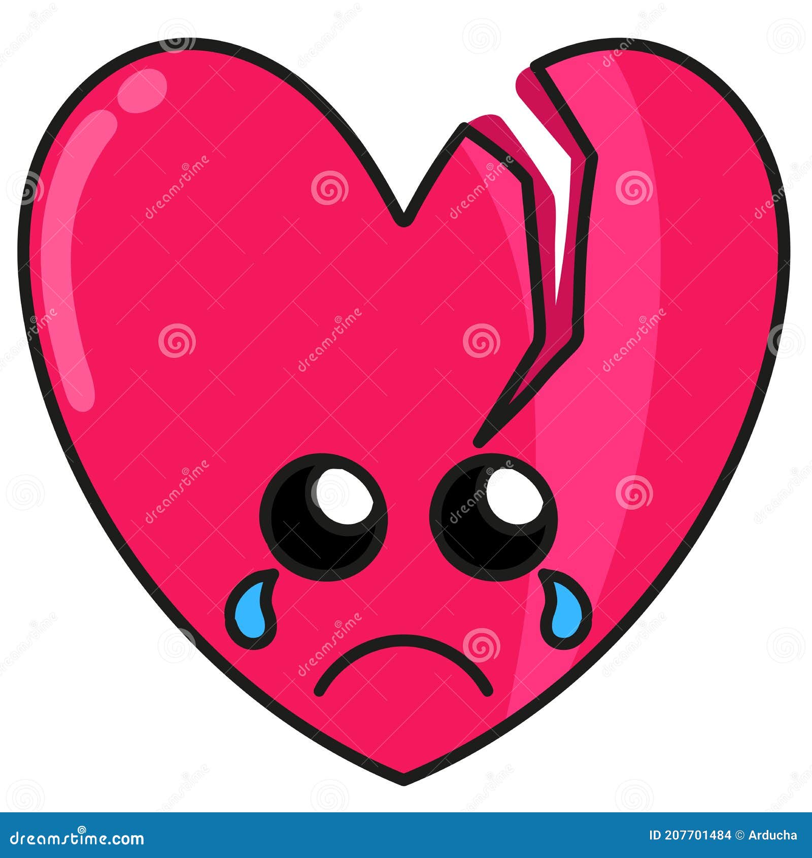 Broken Heart Doodle Kawaii. Doodle Icon Image Stock Vector ... Broken Heart Doodle Kawaii. Doodle Icon Image Stock Vector ...