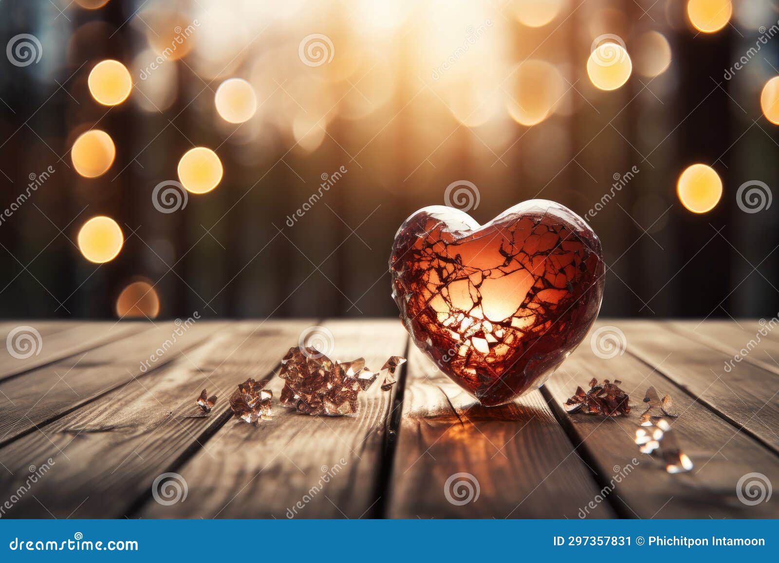 Broken Heart, End of Love Concept. Generative AI Stock Illustration ...