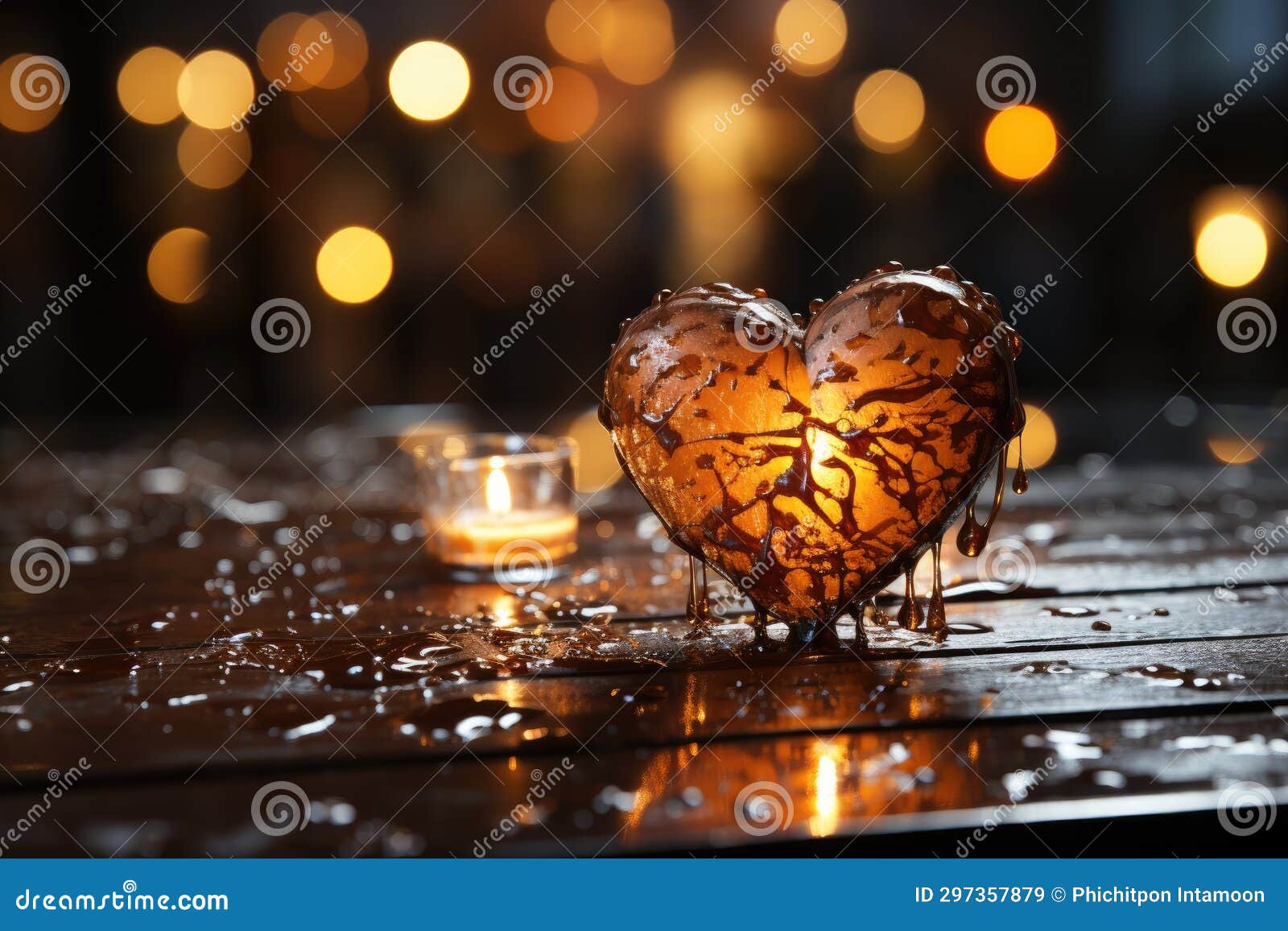 Broken Heart, End of Love Concept. Generative AI Stock Illustration ...