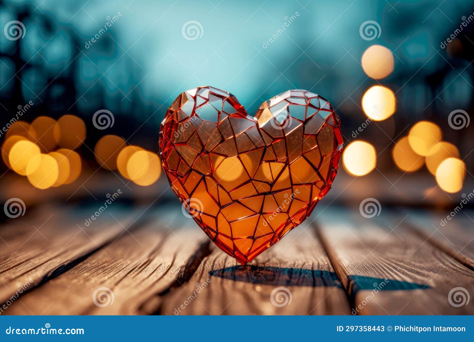 Broken Heart, End of Love Concept. Generative AI Stock Image - Image of ...