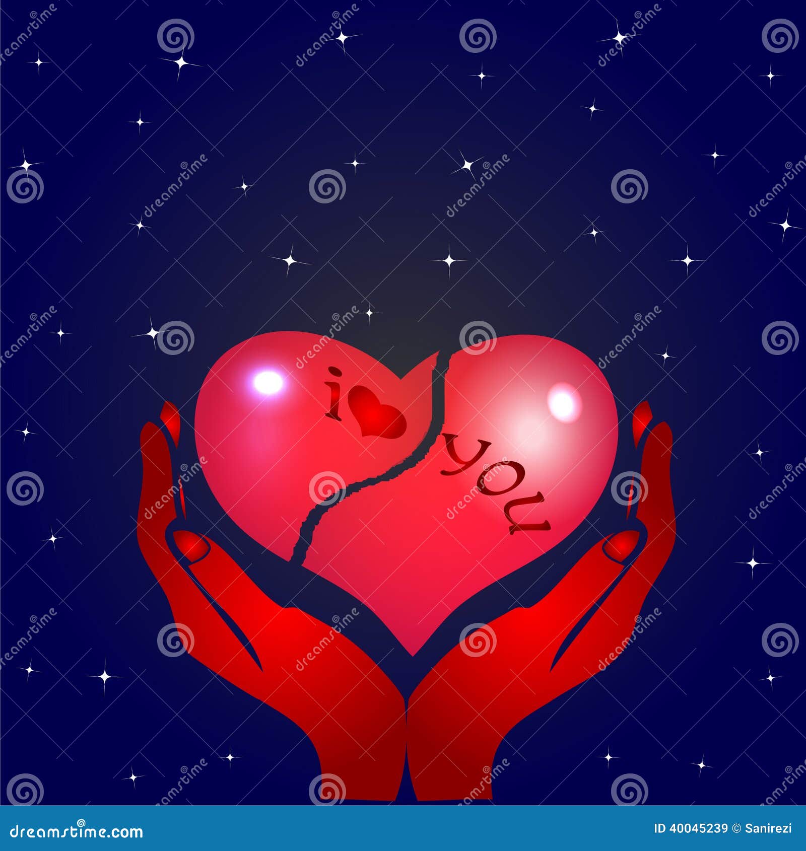 Broken heart and hands stock vector. Illustration of woman - 40045239