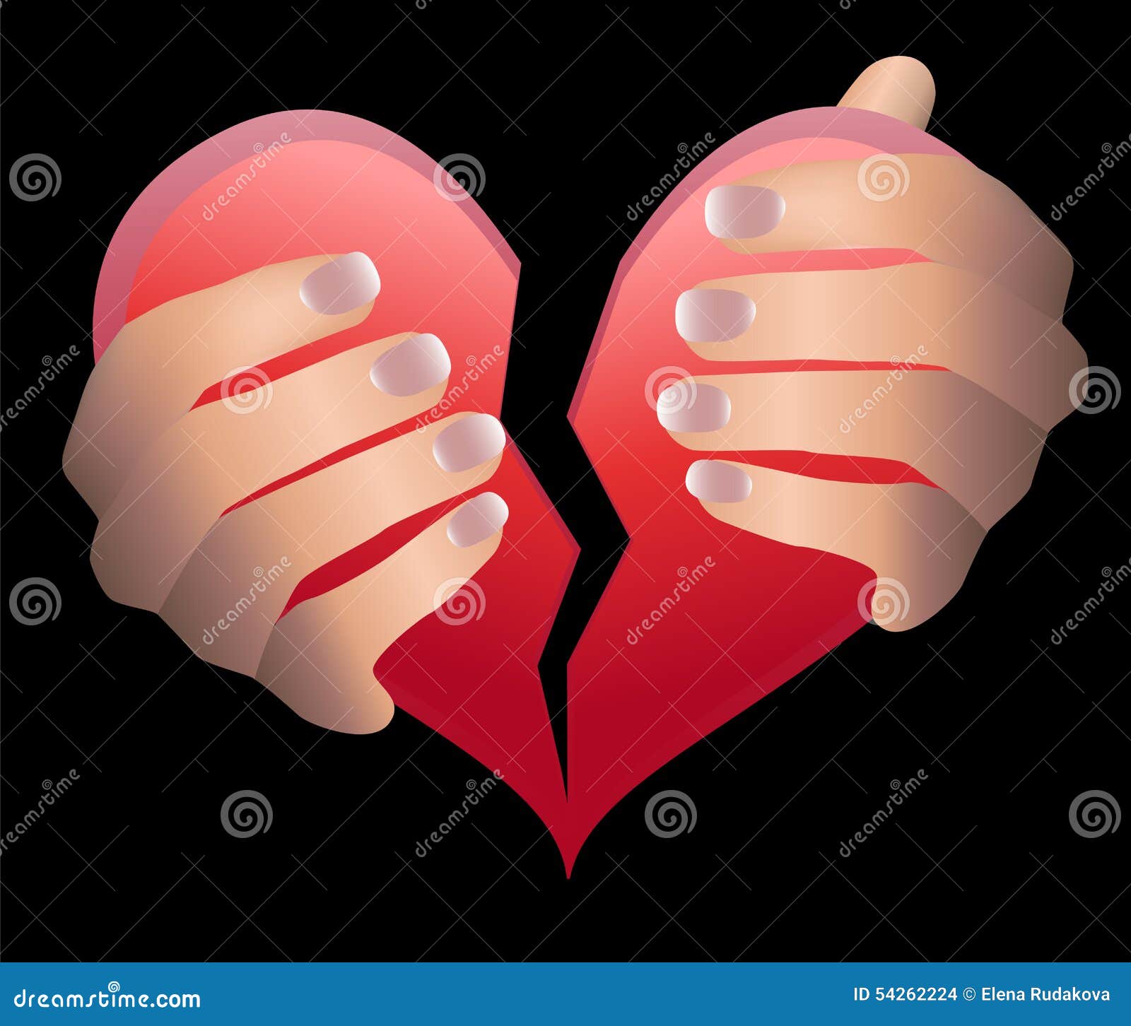 Broken heart stock vector. Illustration of heavy, problems - 54262224