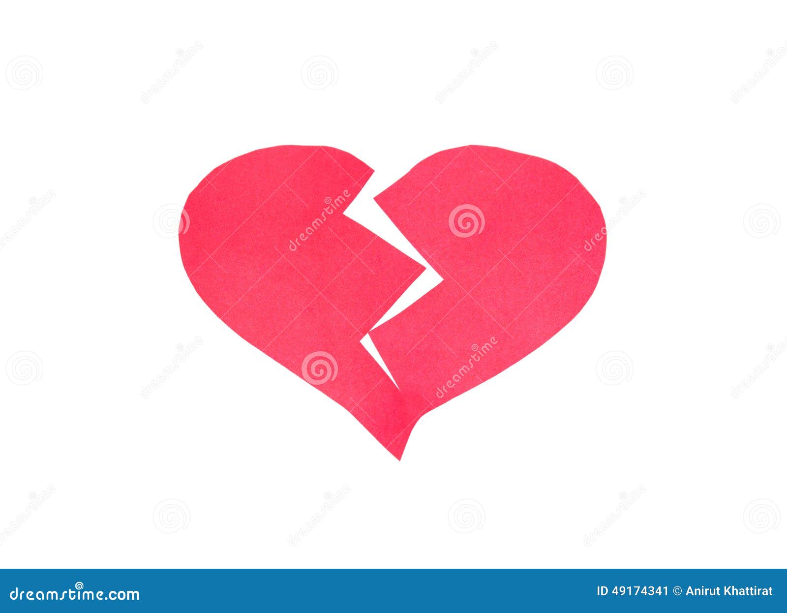 Broken Heart,Heart Made of Paper Stock Image - Image of hanging, safety ...