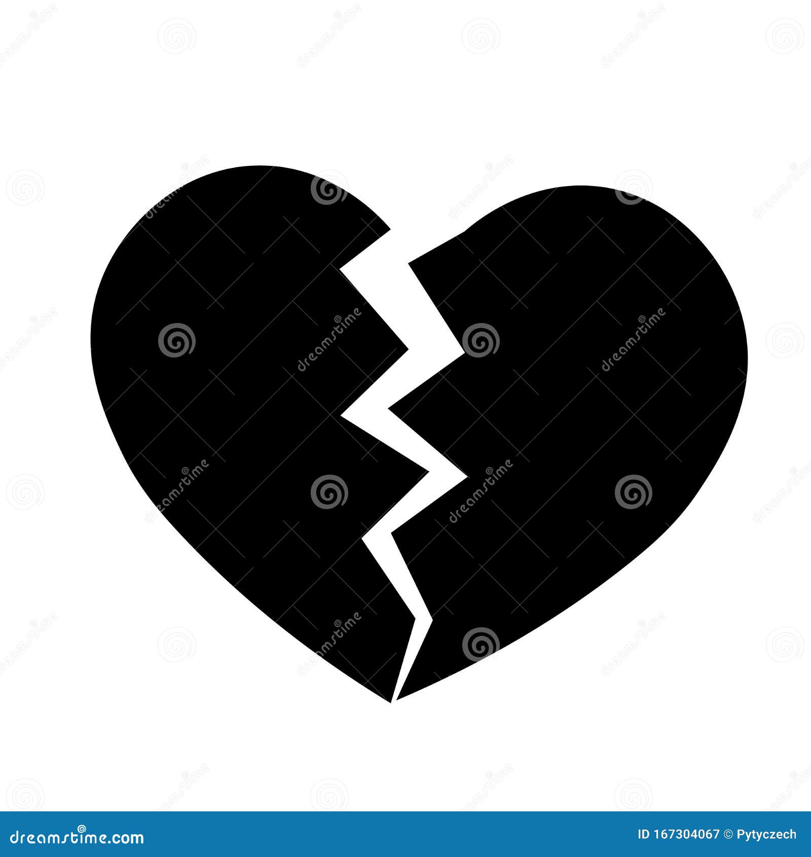 Broken Heart Icon. Simple Flat Vector Illustration Stock Vector ... Broken Heart Icon. Simple Flat Vector Illustration Stock Vector ...