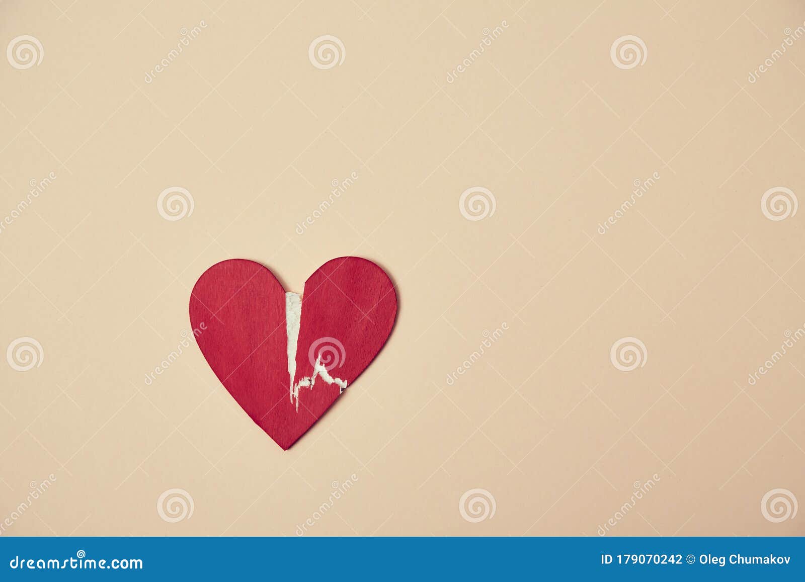 Broken Heart Mockup, Copy Space. Relationship Breakdown. Parting ...