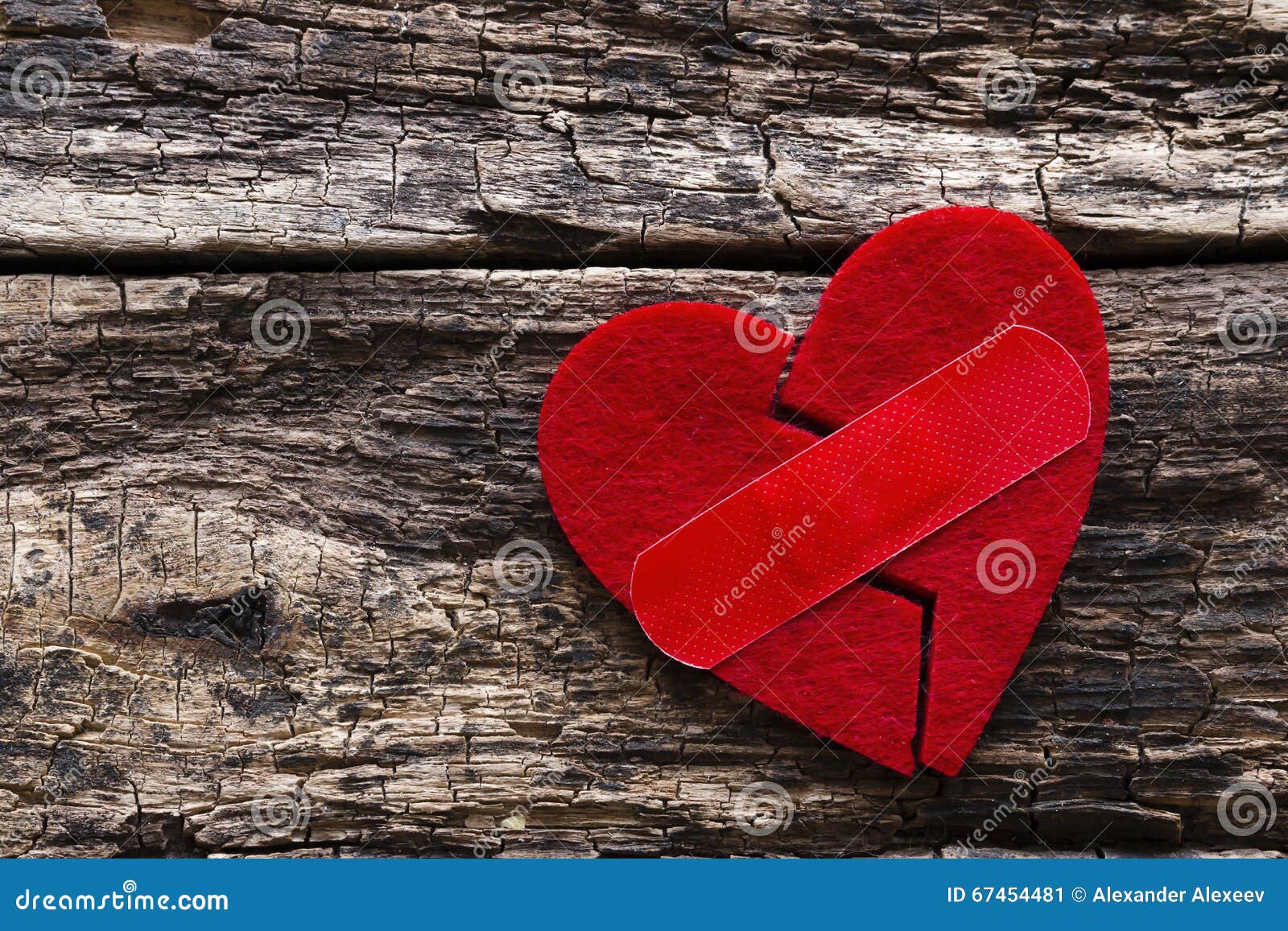 Broken heart with a patch stock image. Image of copy - 67454481
