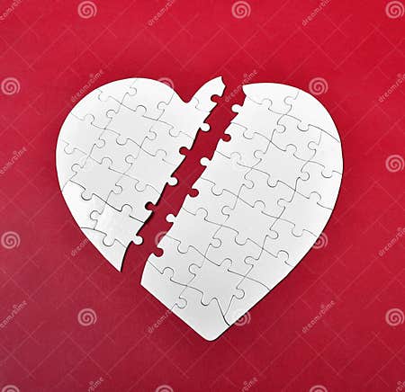 Broken heart puzzle stock photo. Image of puzzle, damaged - 19710458