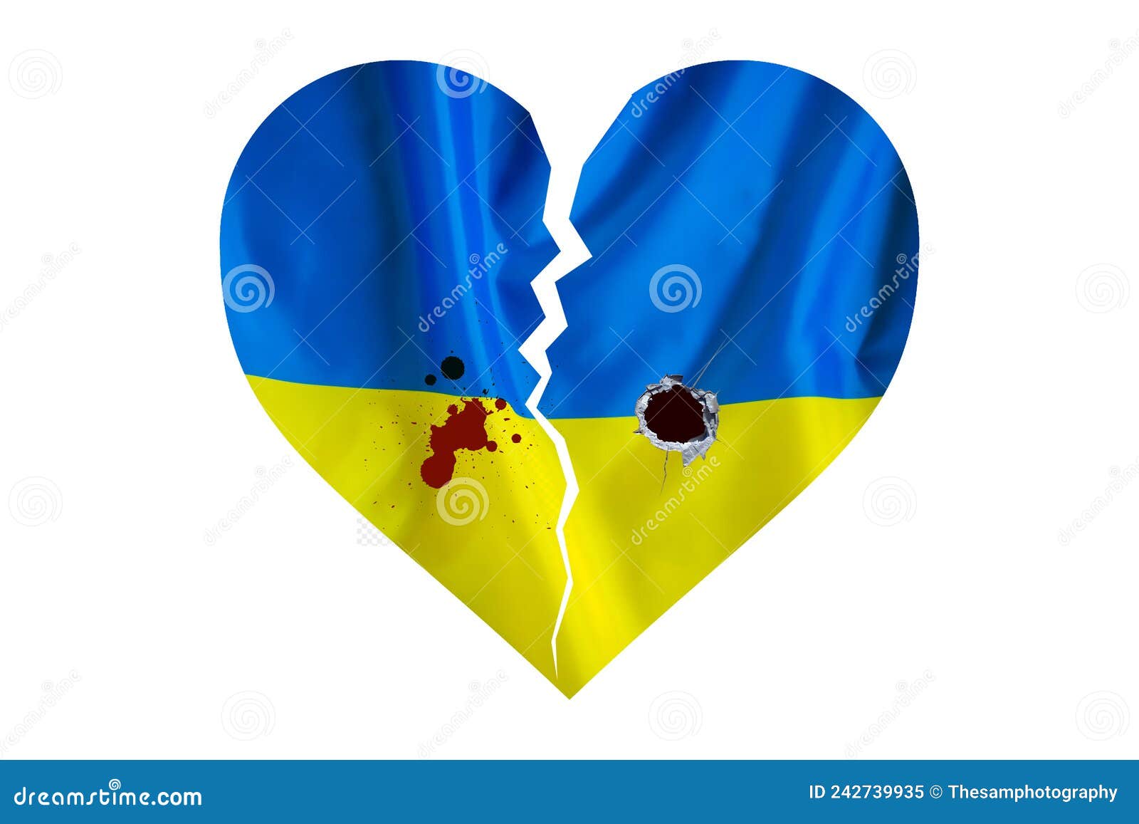 Hole in a broken heart stock illustration. Illustration of broken ...