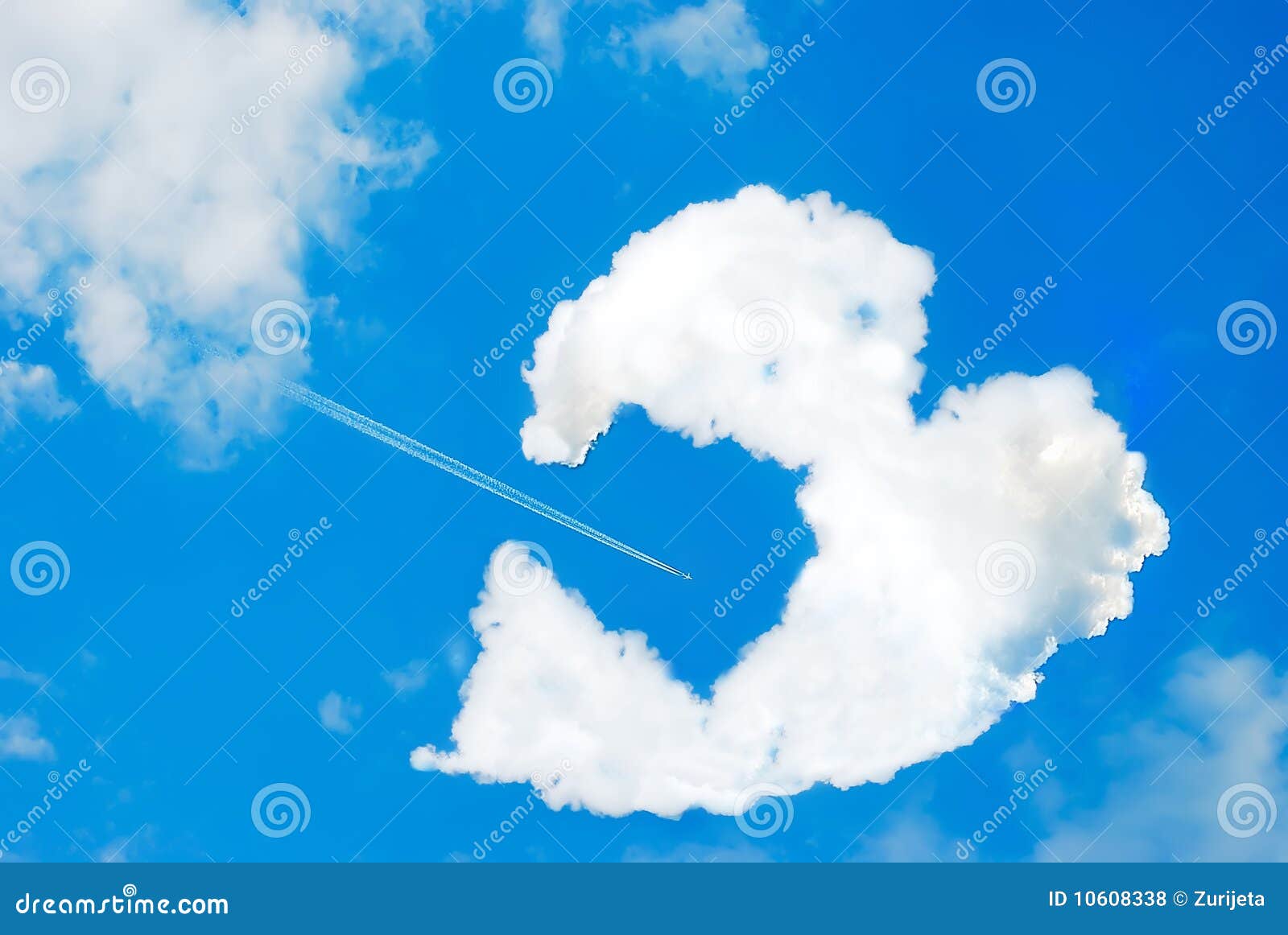 Broken heart shaped cloud stock photo. Image of wallpaper - 10608338