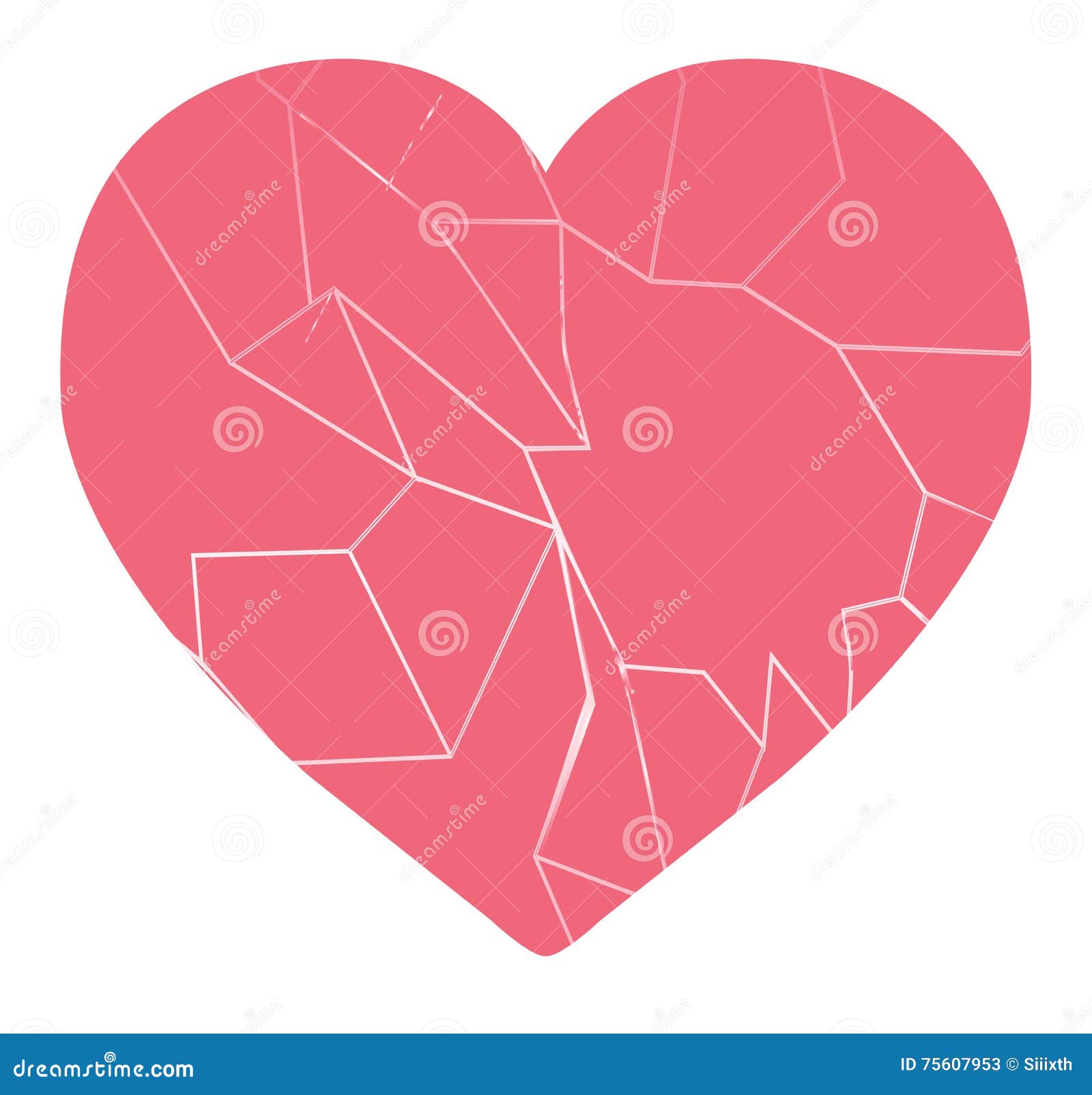 Broken Heart Vector Isolated Stock Vector - Illustration of sadness ...