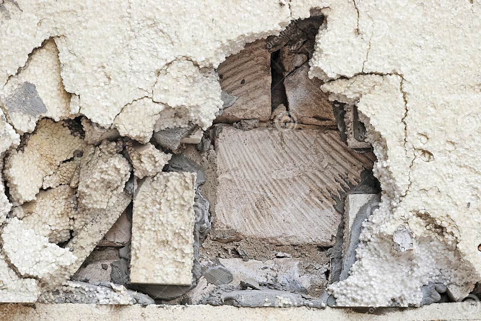 Broken heat insulation stock image. Image of expanded - 14315417