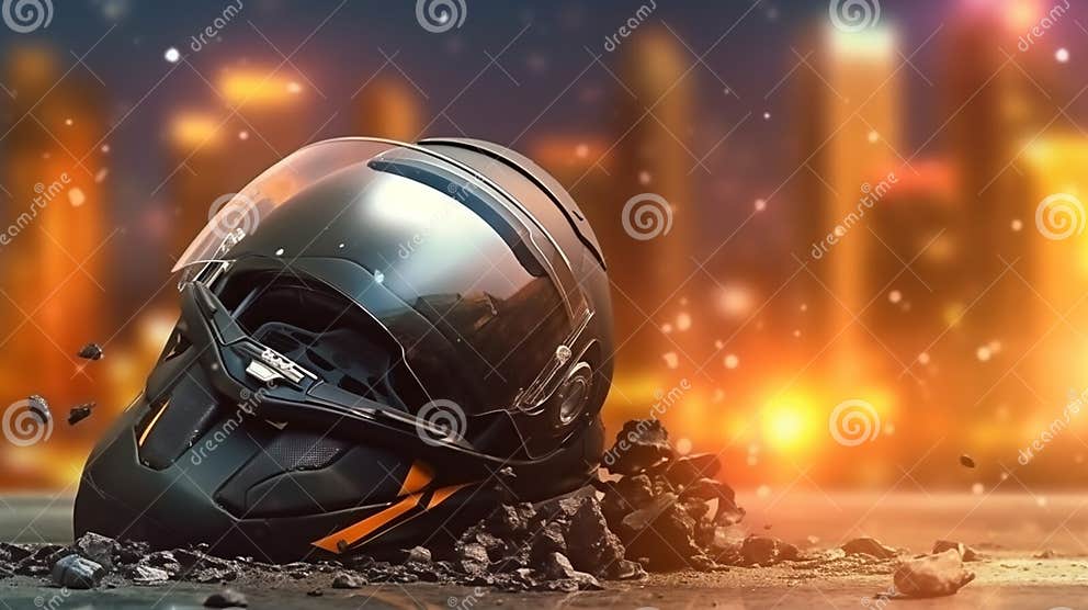 Broken helmet stock illustration. Illustration of protective - 281929356